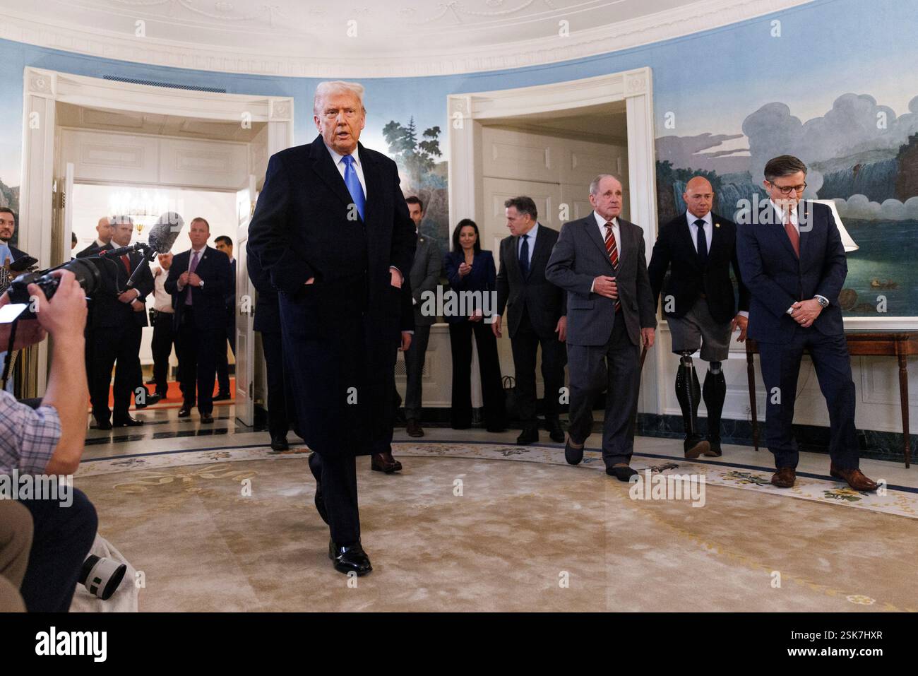Washington, United States. 11th Feb, 2025. US President Donald Trump is ...