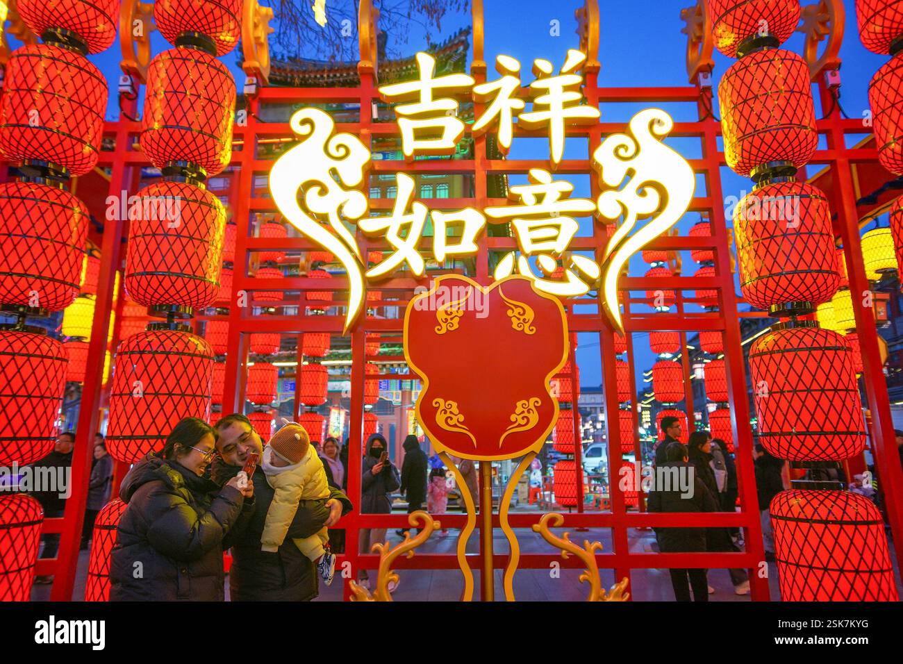 **CHINESE MAINLAND, HONG KONG, MACAU AND TAIWAN OUT** Festive lanterns ...