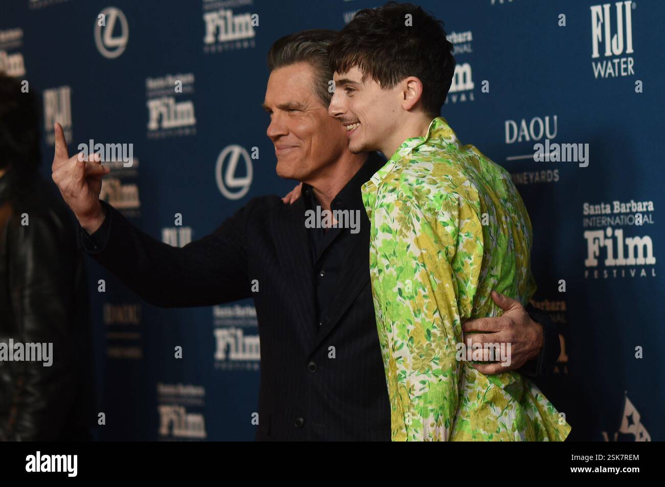 Josh Brolin, left, nd Timothée Chalamet attend the Arlington Artist of ...
