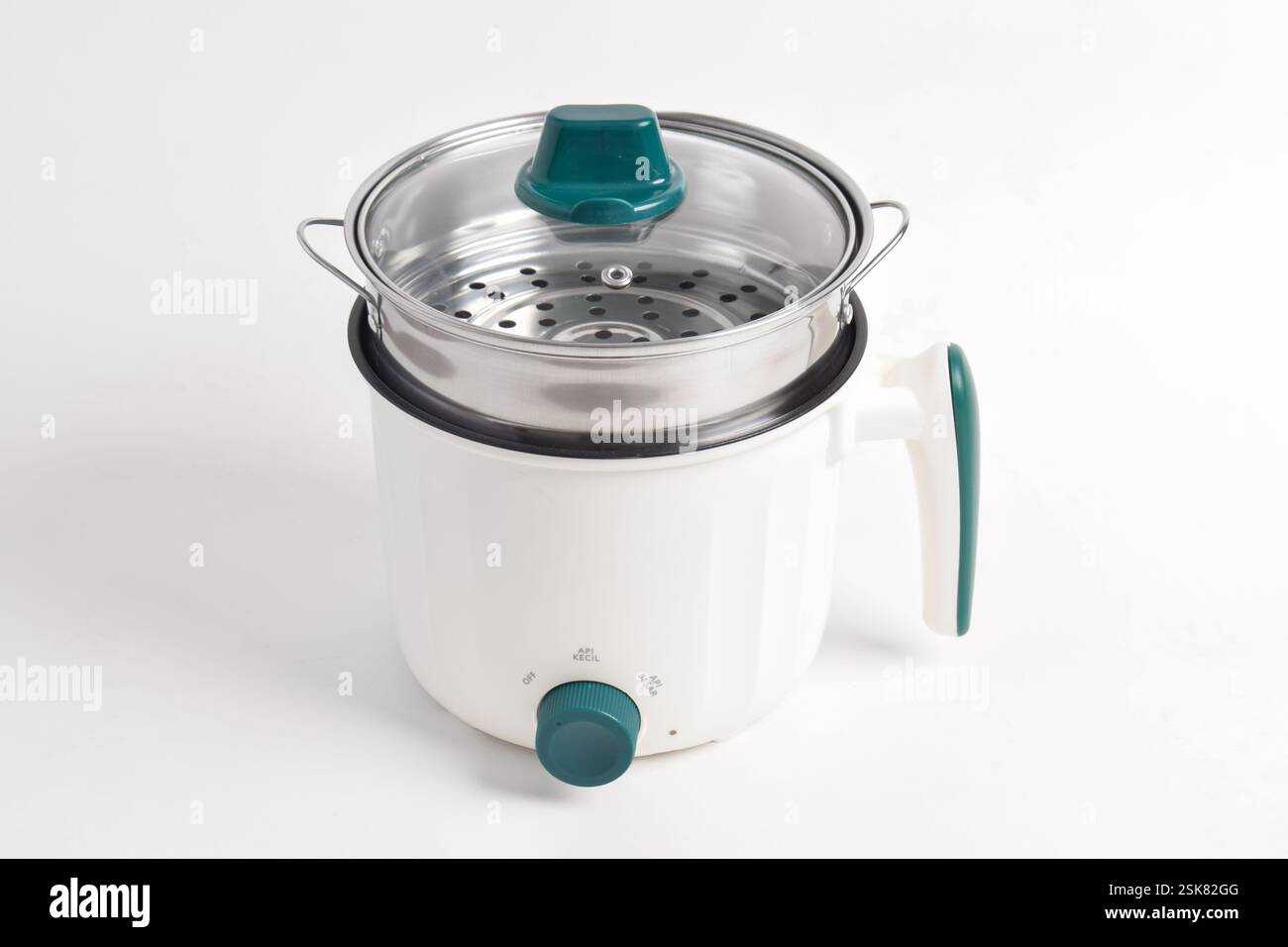 Double tray steaming electric pot, for steam cooking and frying food ...