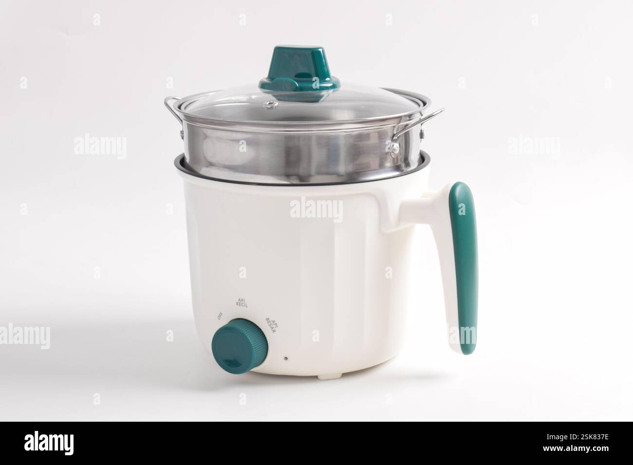 Double tray steaming electric pot, for steam cooking and frying food ...