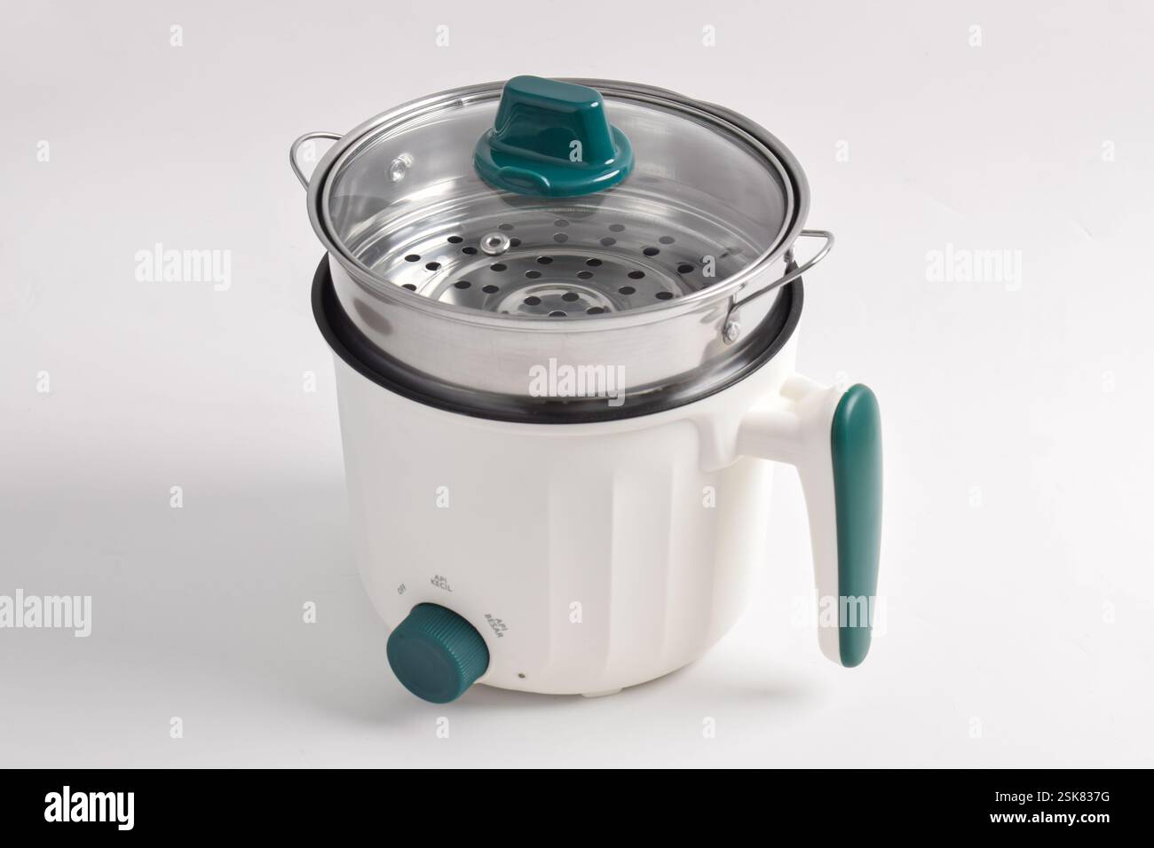 Double tray steaming electric pot, for steam cooking and frying food ...