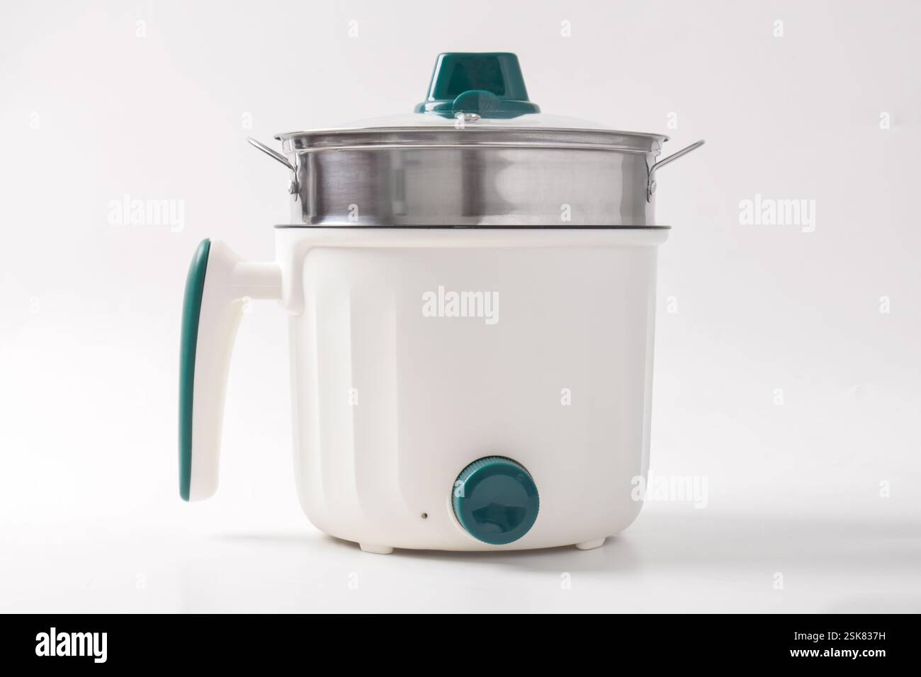 Double tray steaming electric pot, for steam cooking and frying food ...