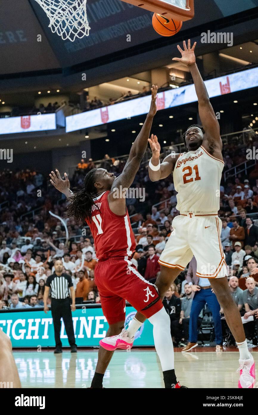 Austin, USA. 11th Feb, 2025. Feb 11, 2025. Ze'Rik Onyema (21) of the ...