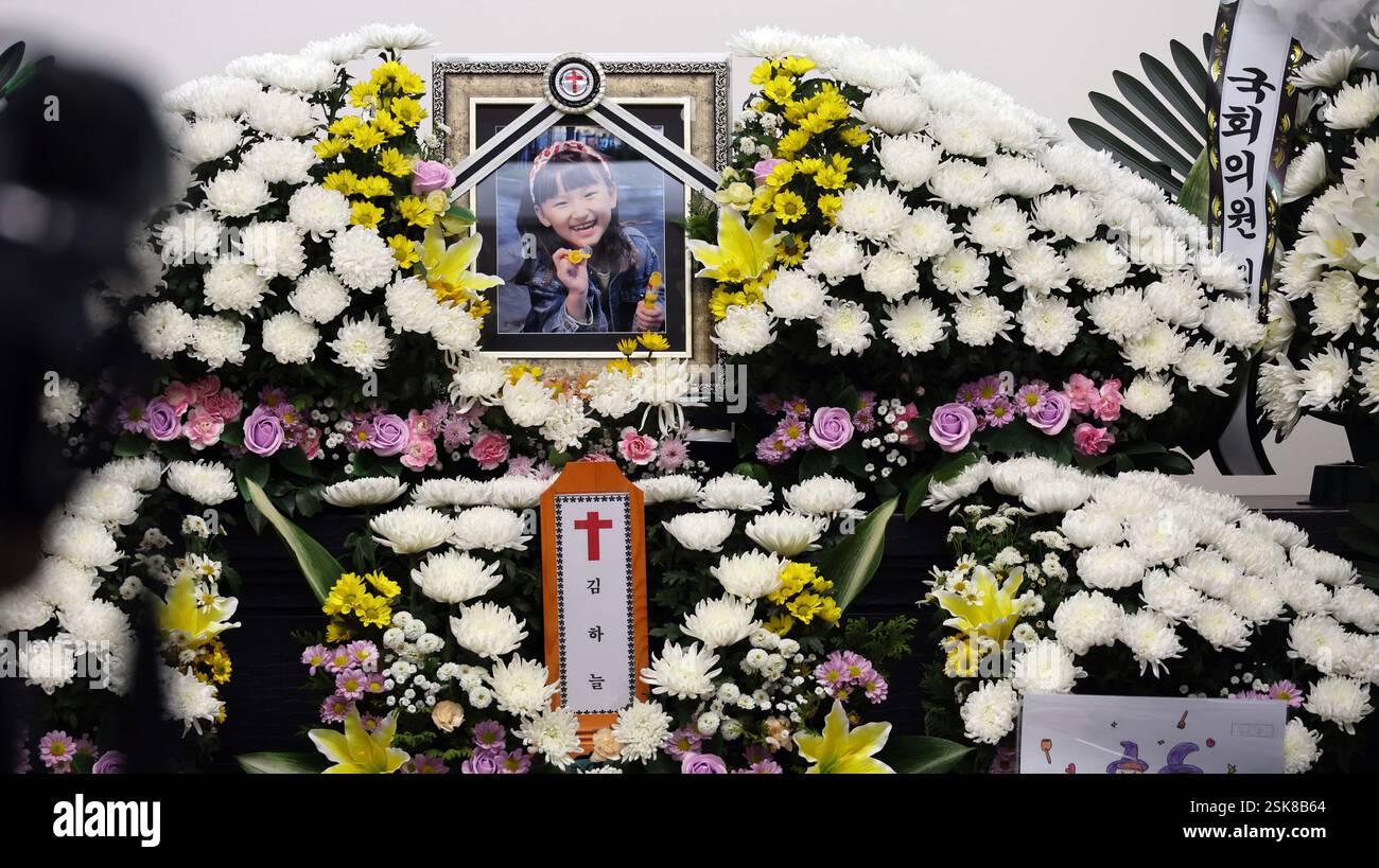 12th Feb, 2025. Funeral for elementary school pupil killed by teacher A ...