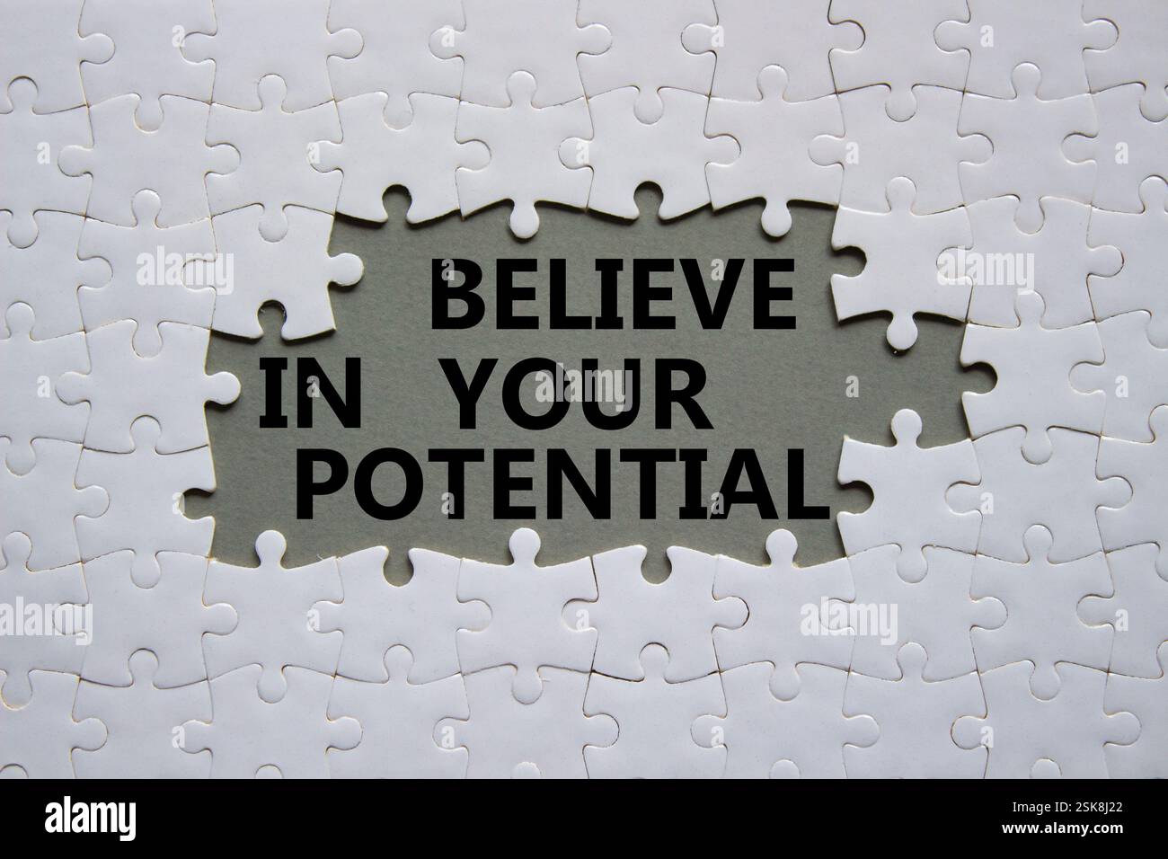 Potential symbol. Concept word Believe in your Potential on white ...