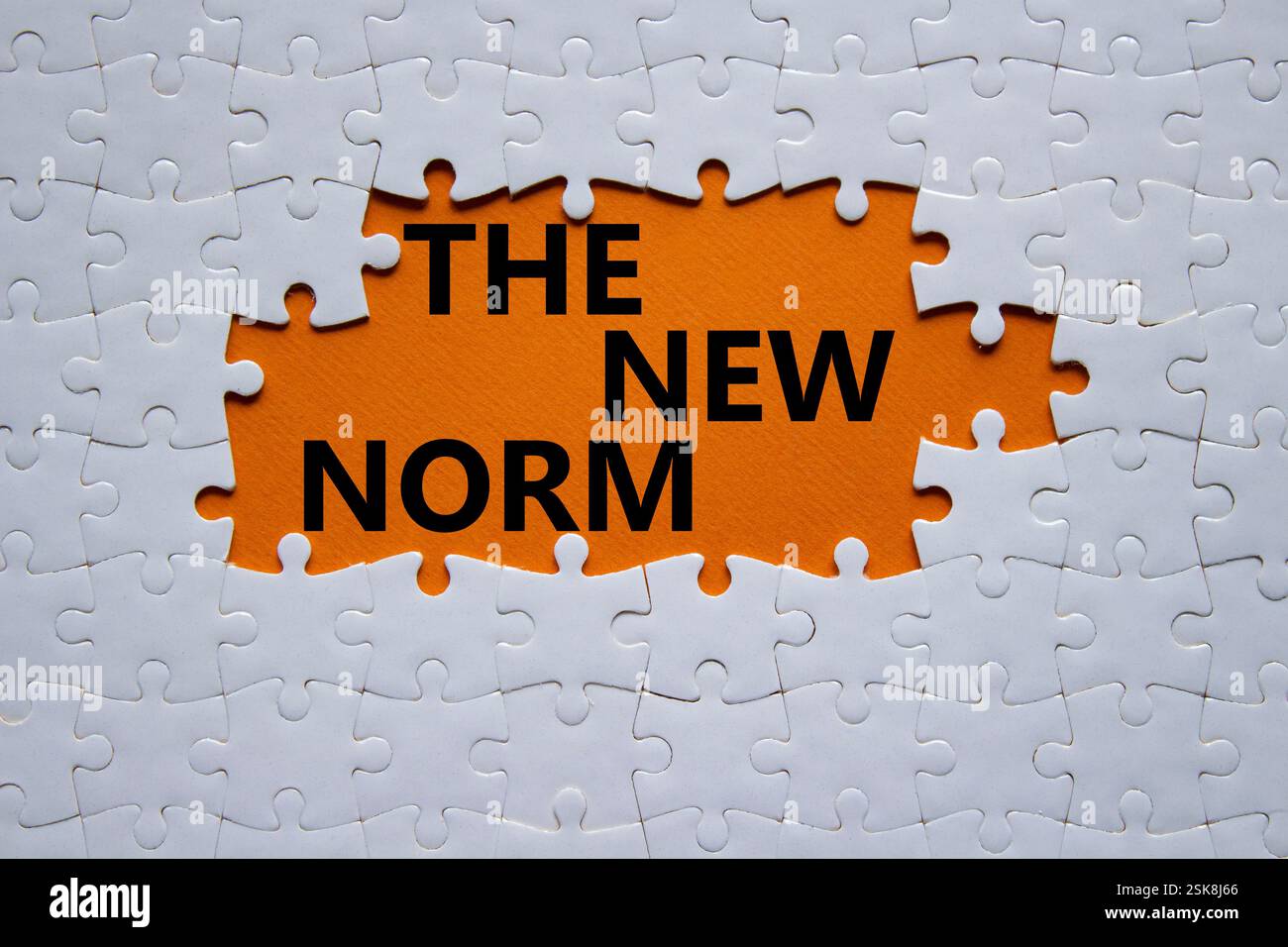 The new norm symbol. Concept words The new norm on white puzzle ...