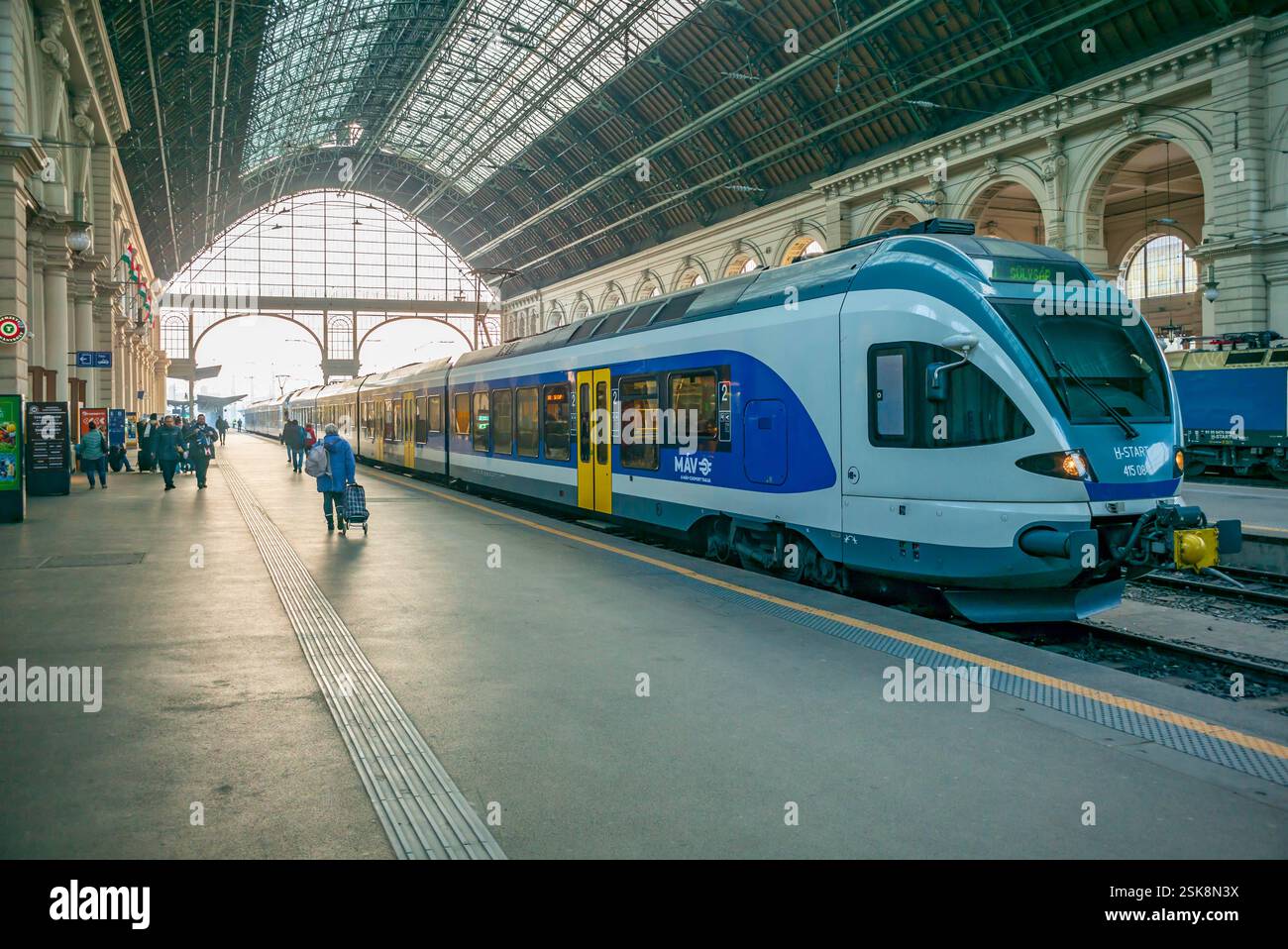 Budapest, Hungary, 05 feb 2025, keleti railway station, local train h ...