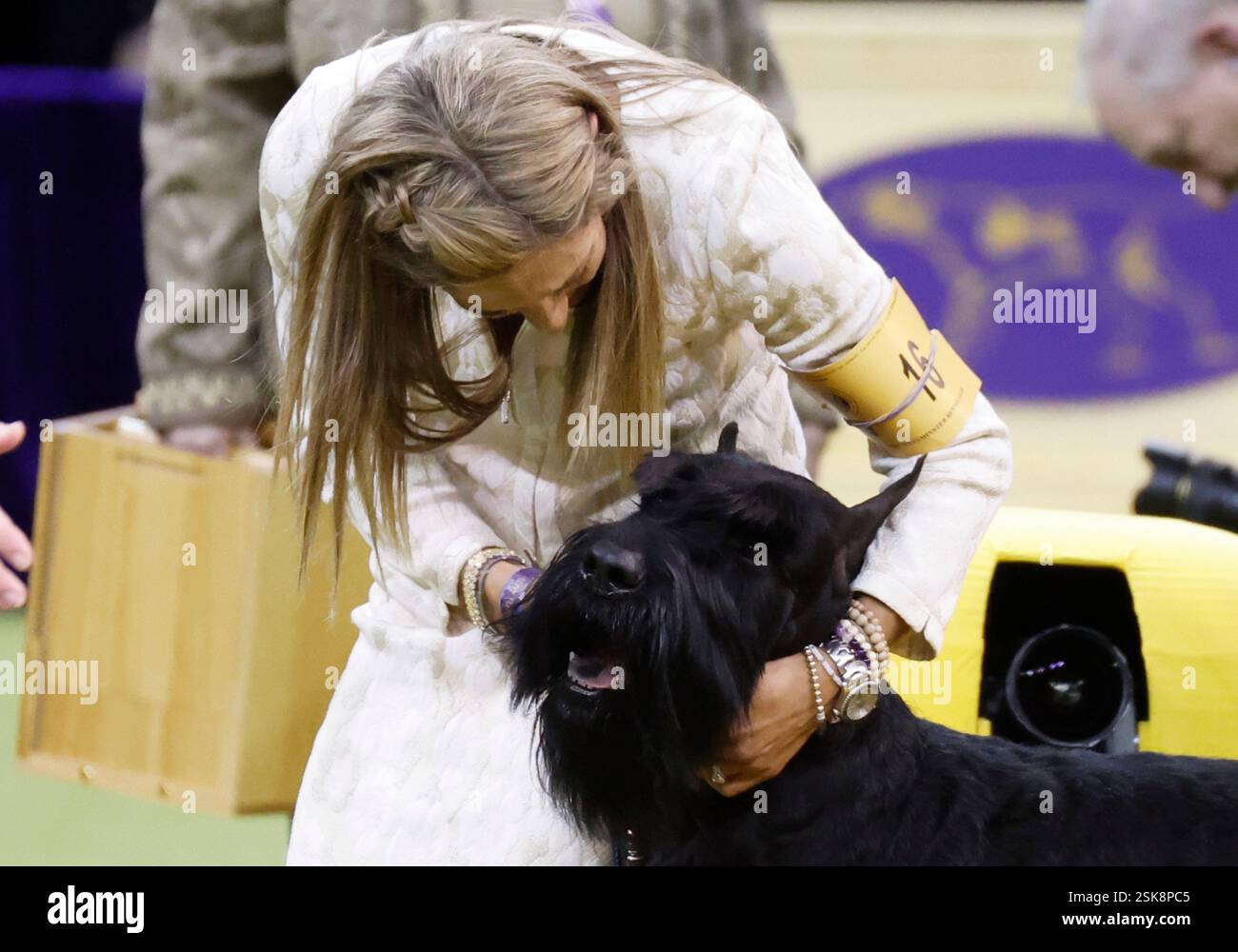 New York, United States. 12th Feb, 2025. Handler Katie Bernardin ...