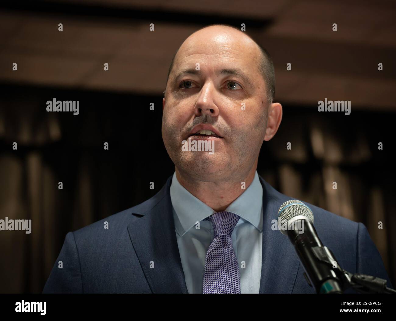 Marietta, Georgia, USA. 11th Feb, 2025. Georgia Atttorney General Chris ...