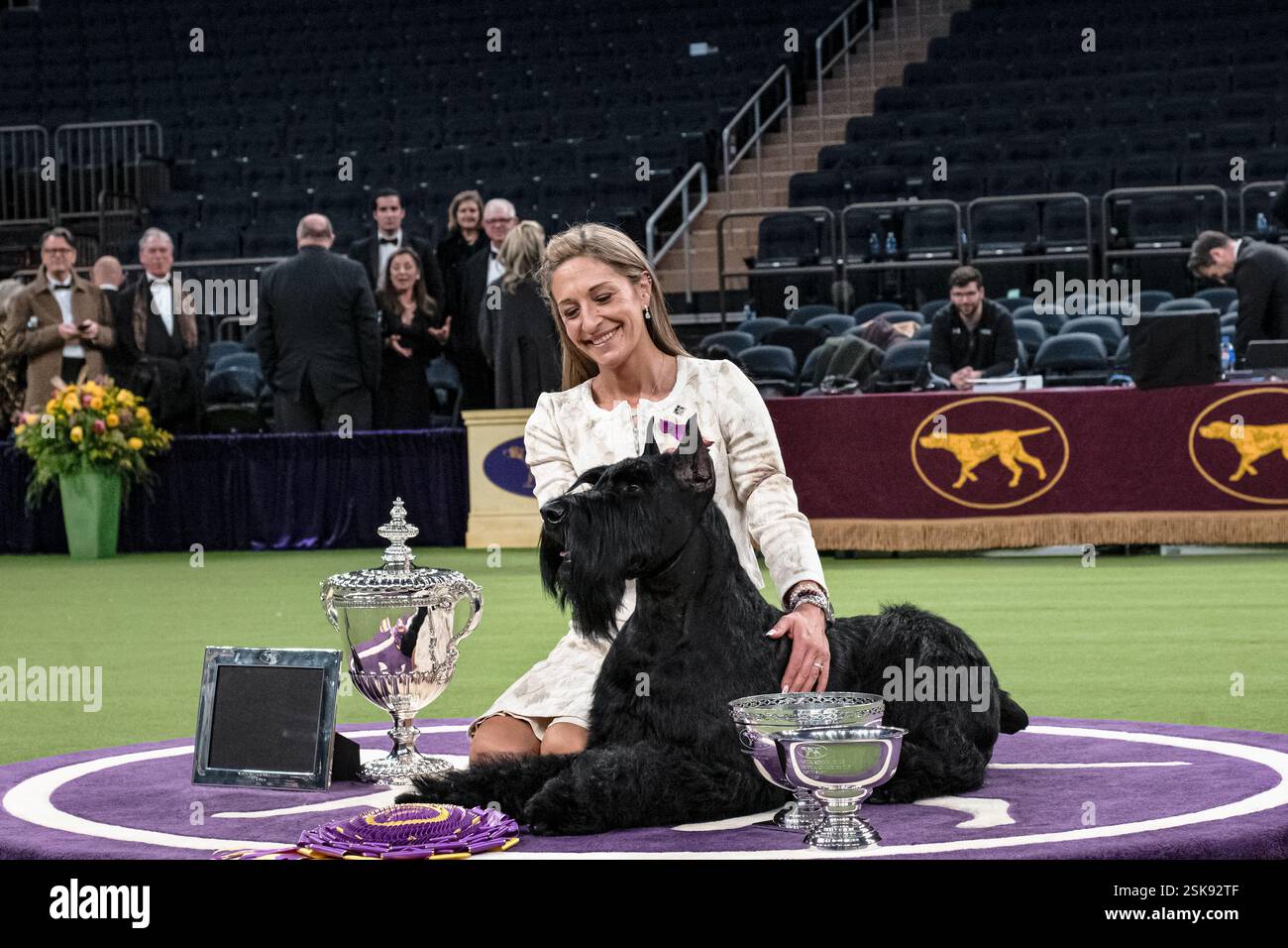 Monty, the Giant Schnauzer wins Best in Show with handler Kate Bernadin ...