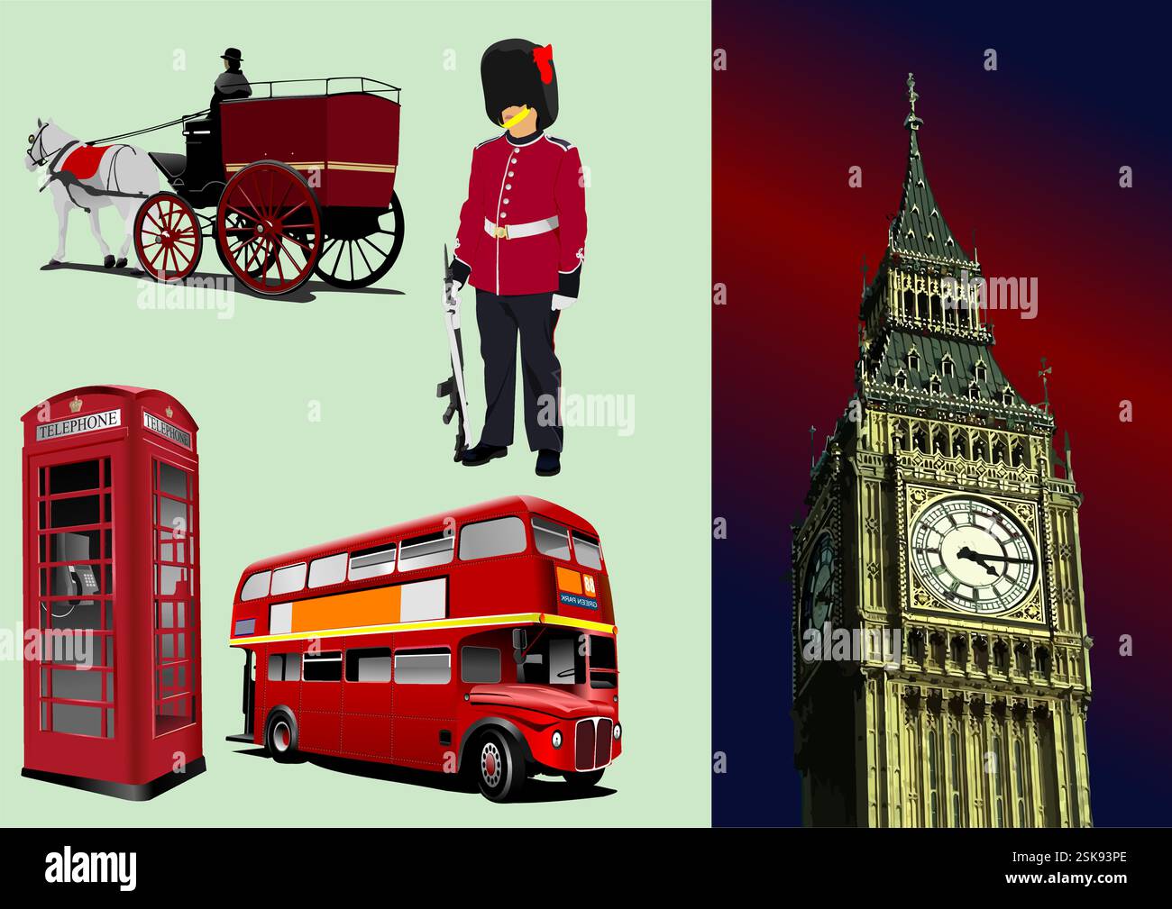 Horse drawn bus uk Stock Vector Images - Alamy