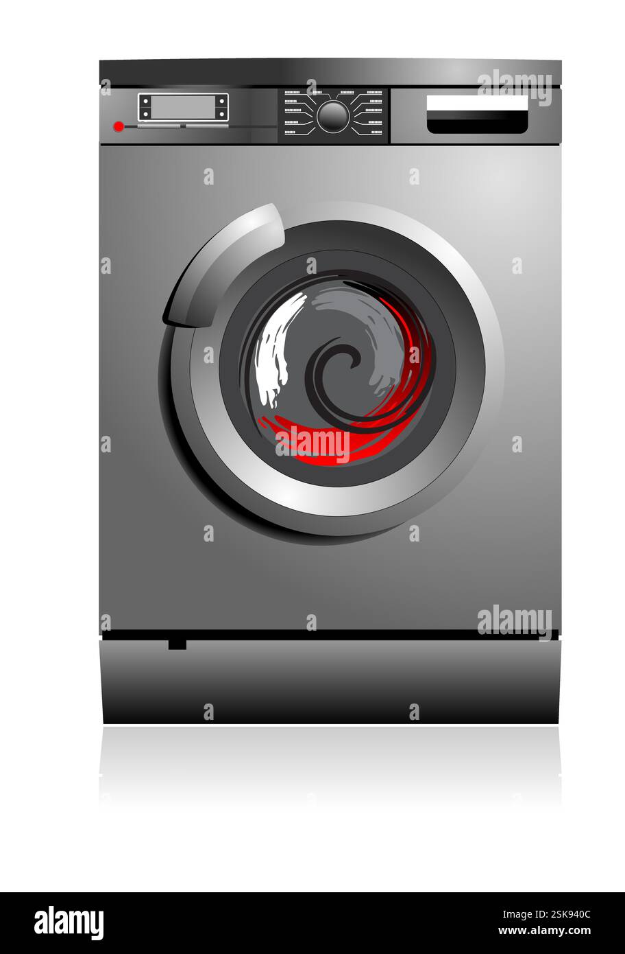 White washing machine vector hand drawn by Adobe illustration. Home ...