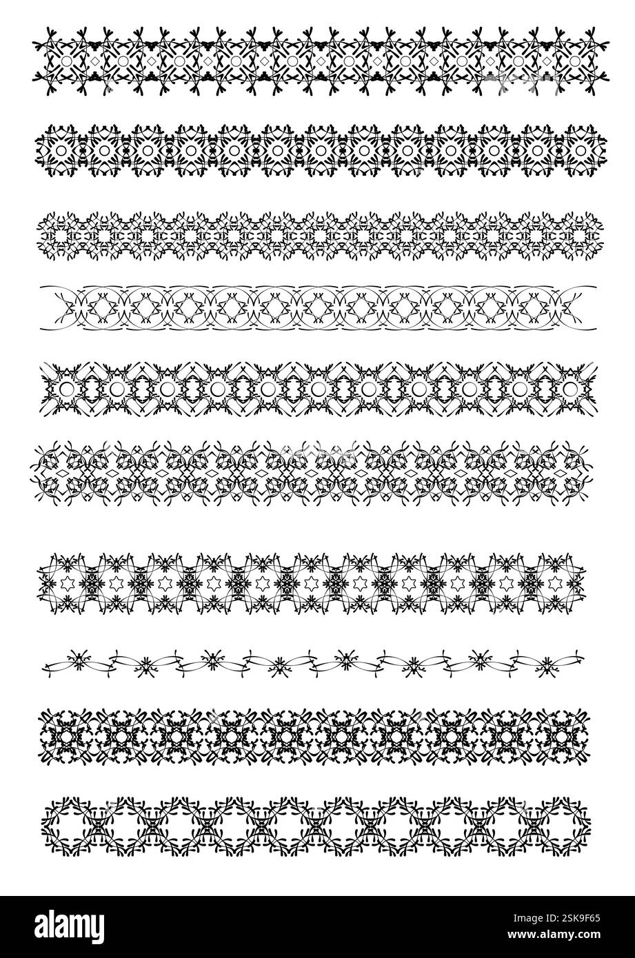 Collection of vector Ornamental Rule Lines in Different Design styles ...