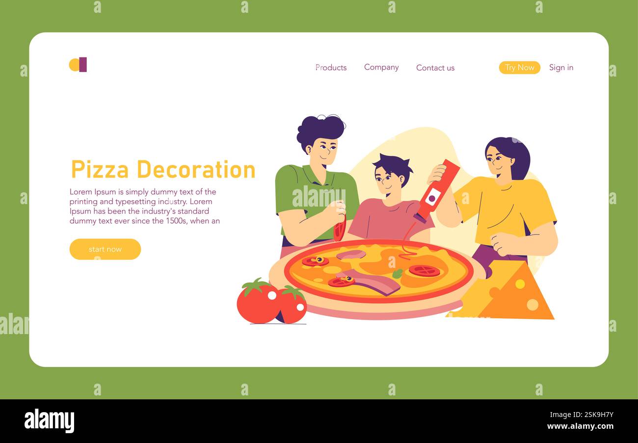 Gourmet pizza toppings Stock Vector Images - Alamy