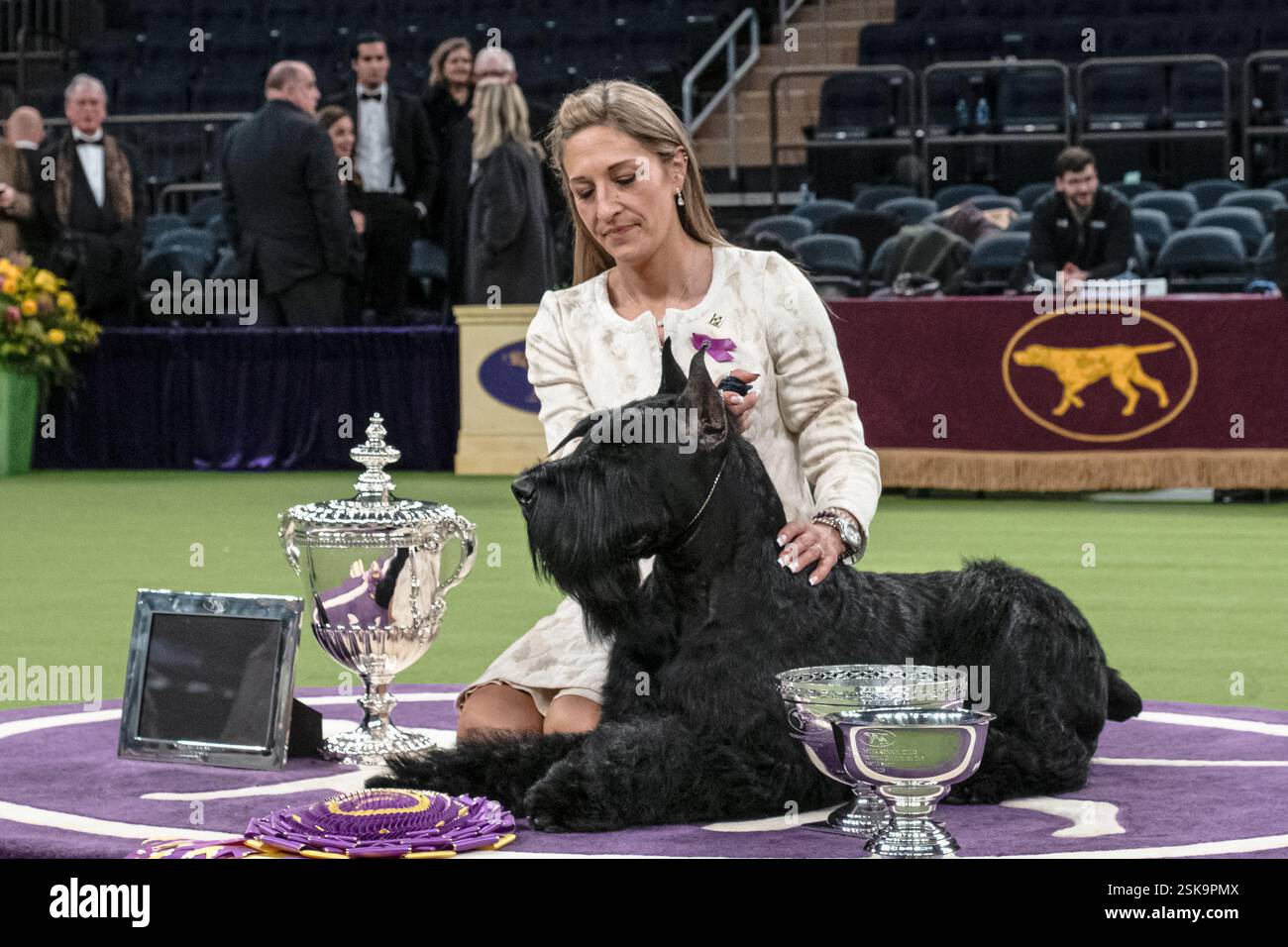 Monty, the Giant Schnauzer wins Best in Show with handler Kate Bernadin ...