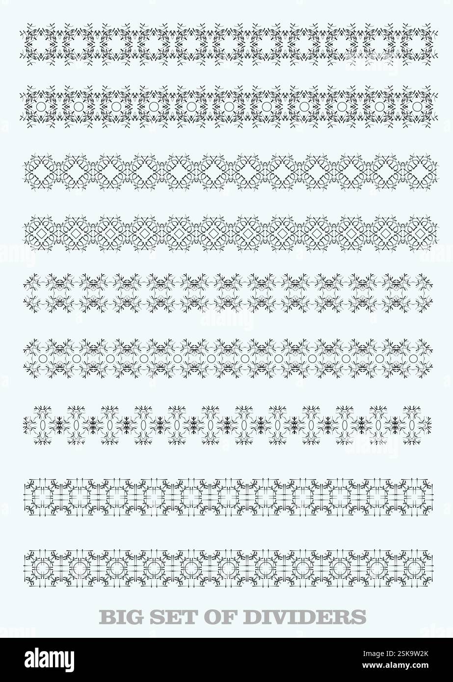 Collection of vector Ornamental Rule Lines in Different Design styles ...