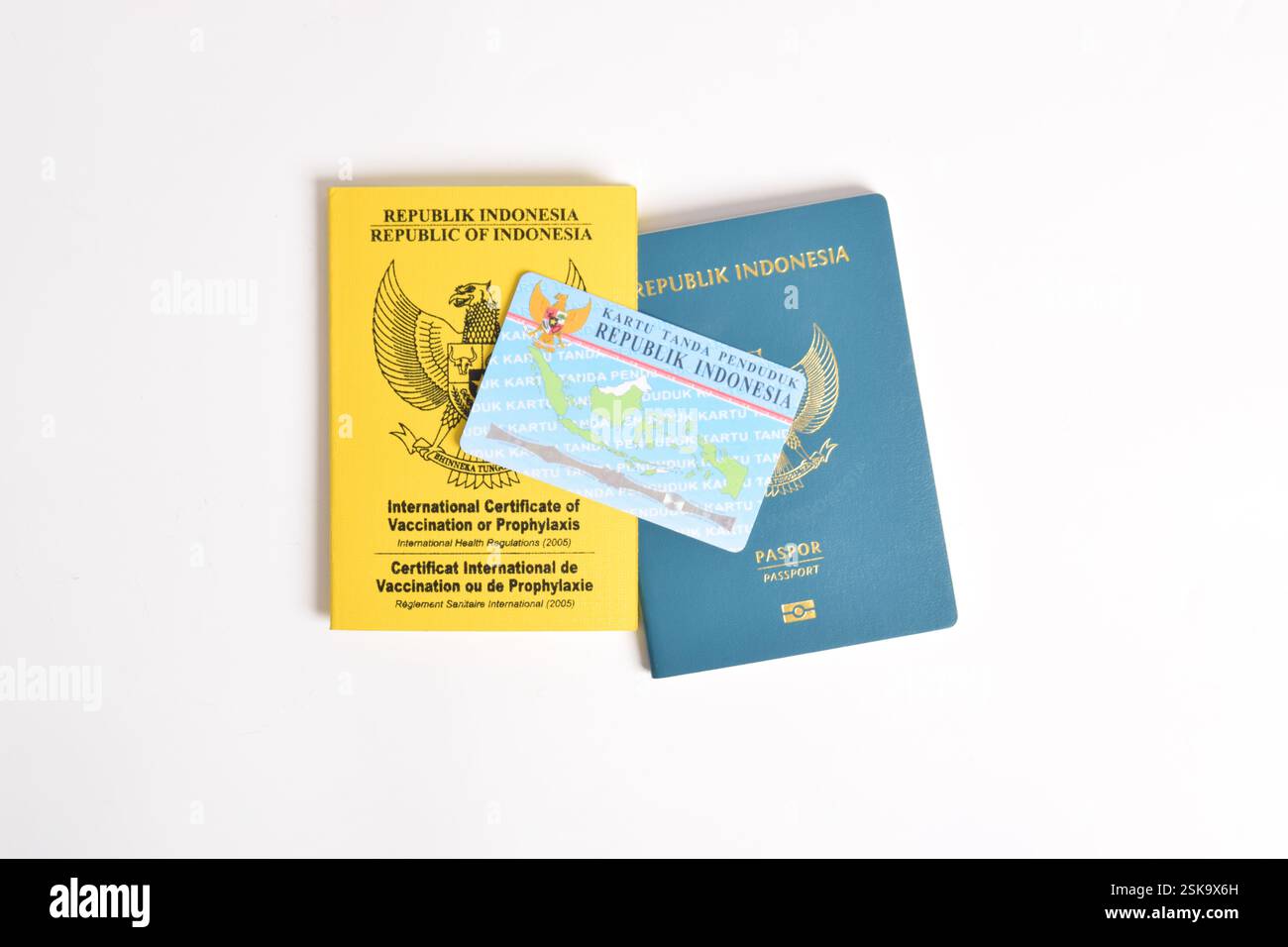 Pasuruan, Indonesia - February 9, 2025: Passport, KTP (Indonesian ...