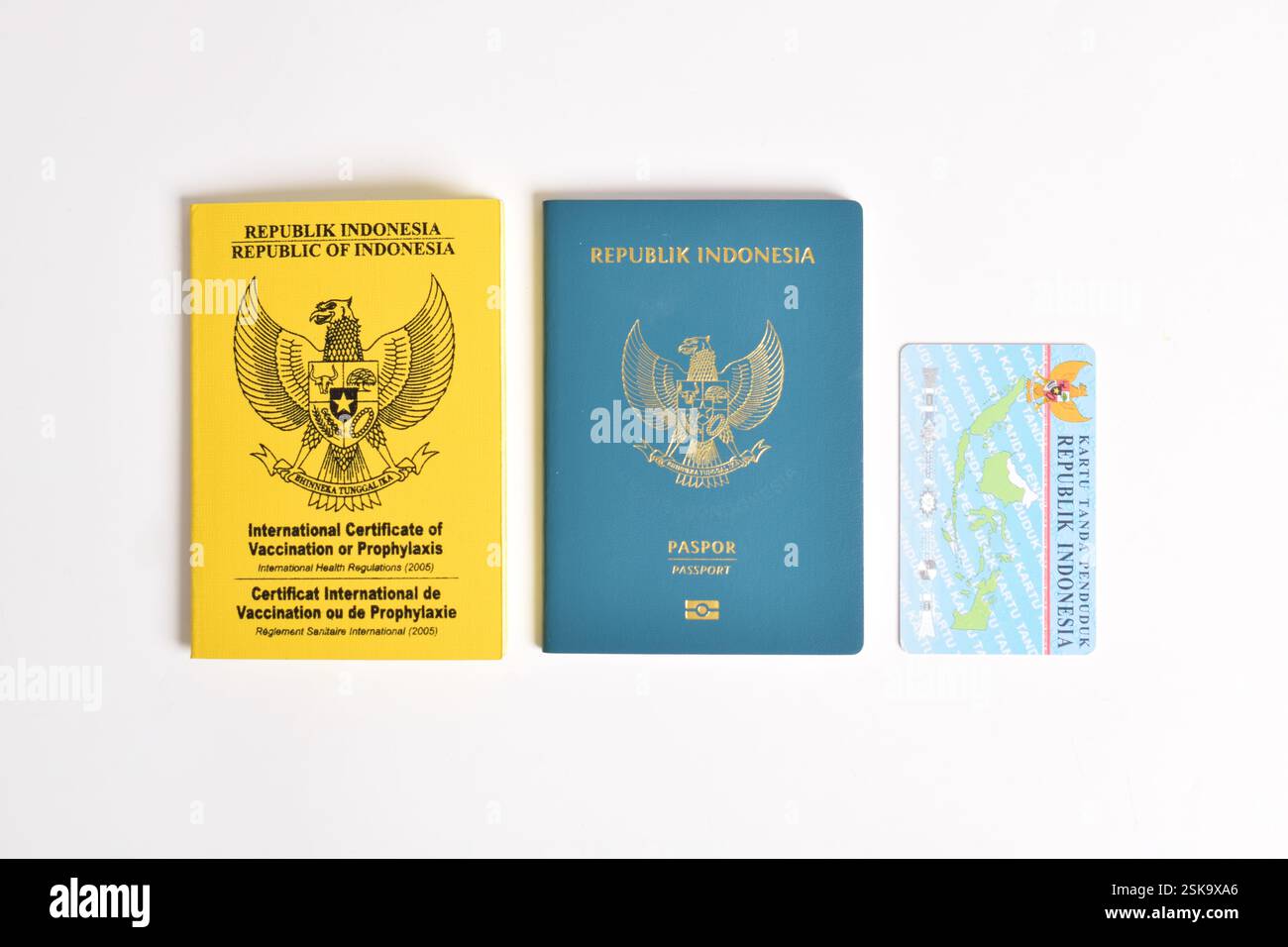 Pasuruan, Indonesia - February 9, 2025: Passport, KTP (Indonesian ...