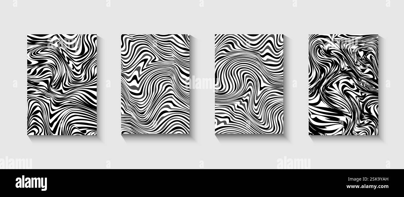 Abstract geometric background. Liquid dynamic Fluid, wavy forms mixed ...