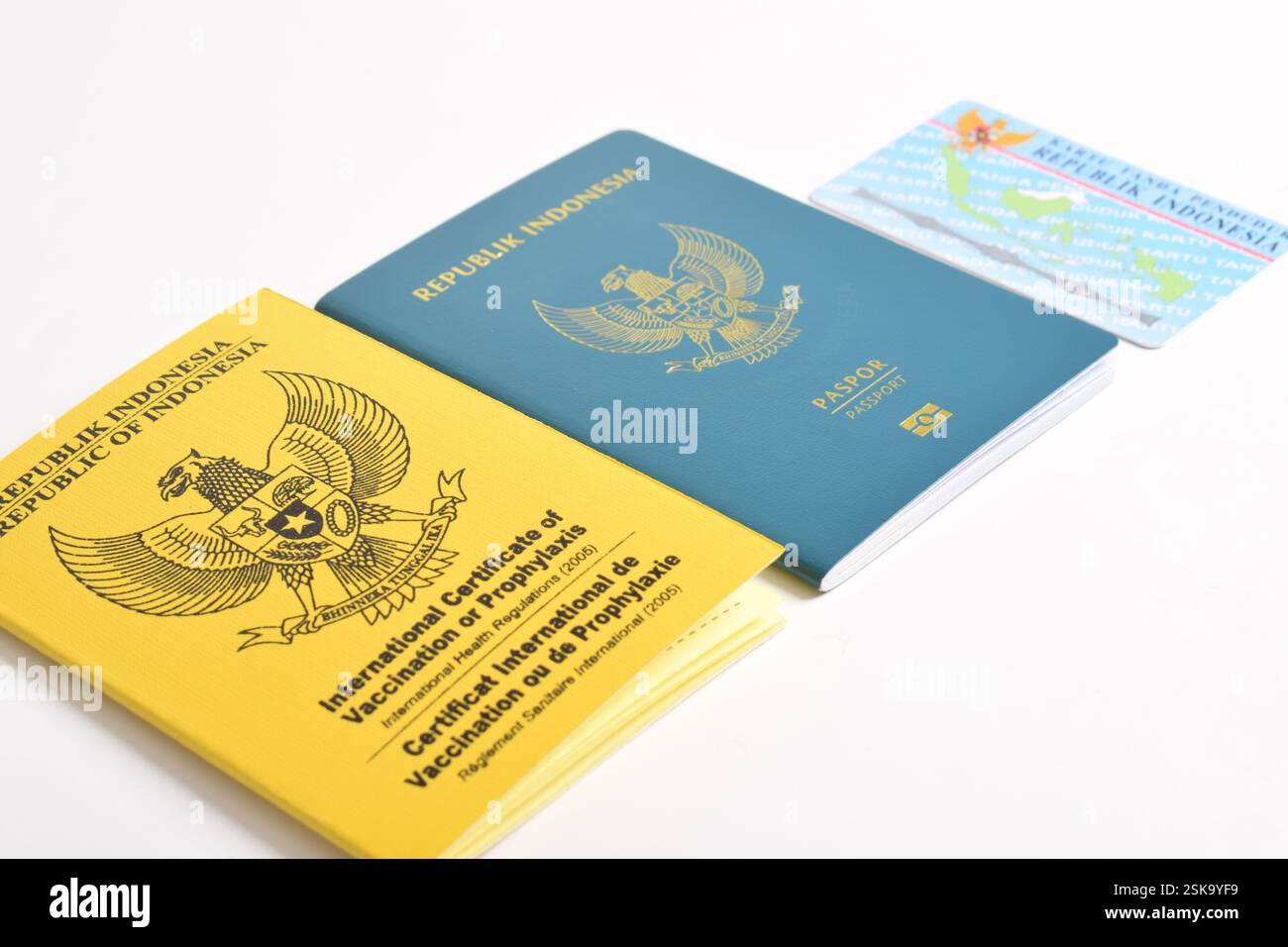 Pasuruan, Indonesia - February 9, 2025: Passport, KTP (Indonesian ...