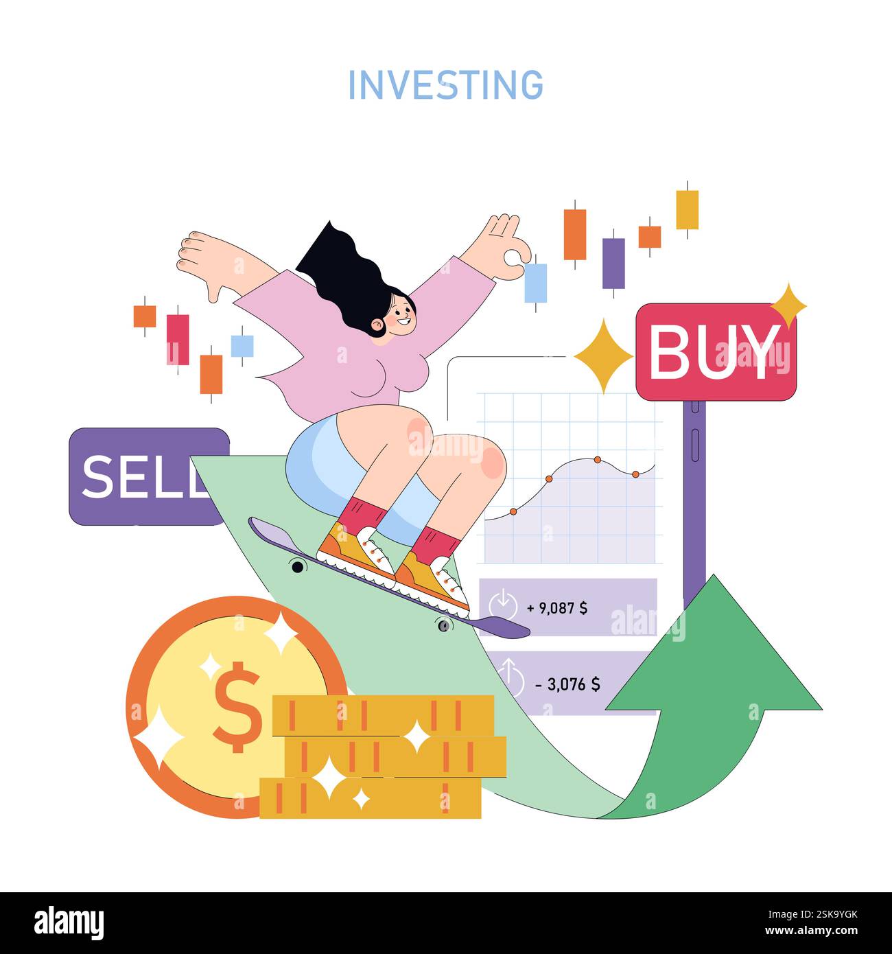 Money through trading Stock Vector Images - Alamy