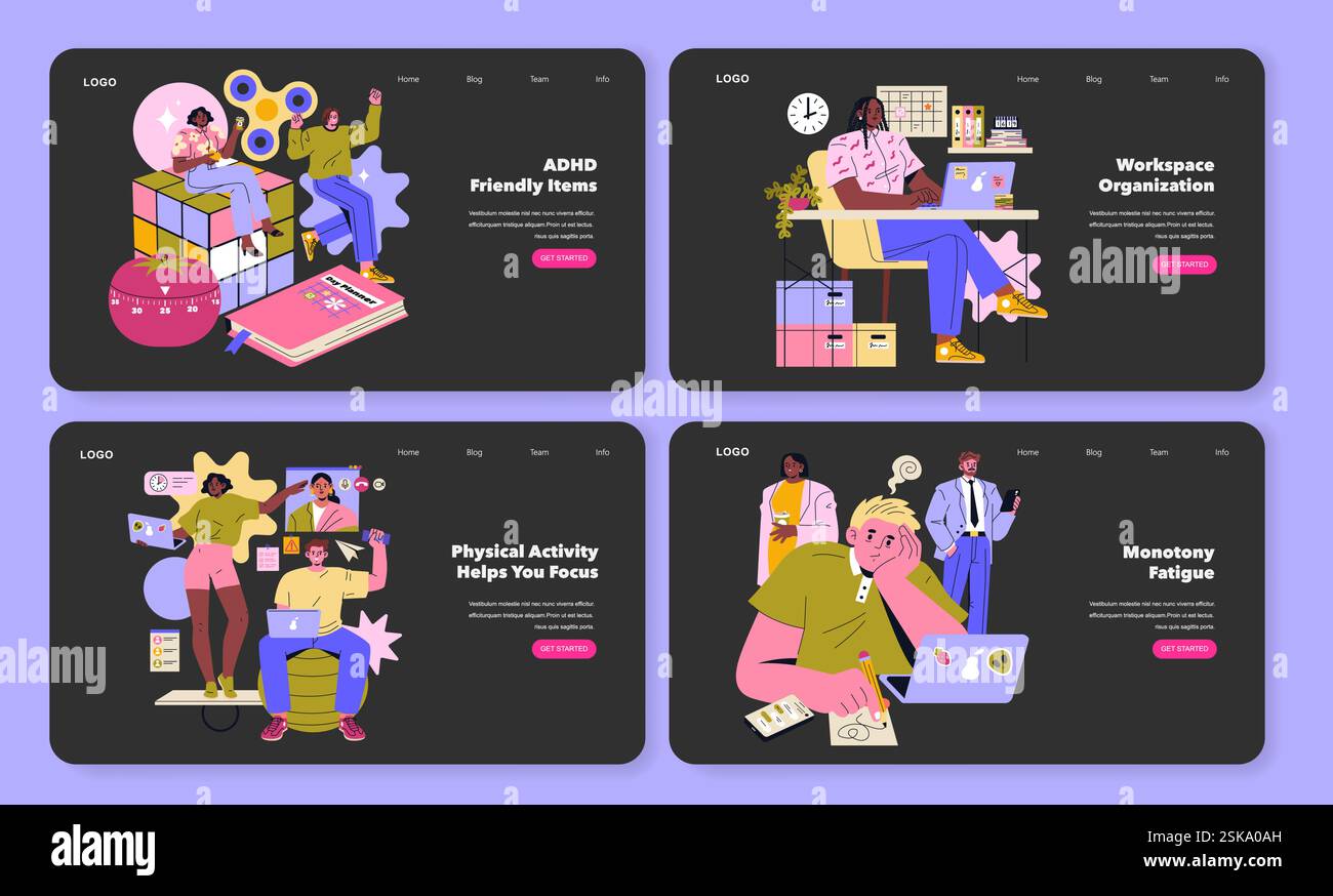 ADHD Friendly Items Illustration. Fosters a supportive environment for ...