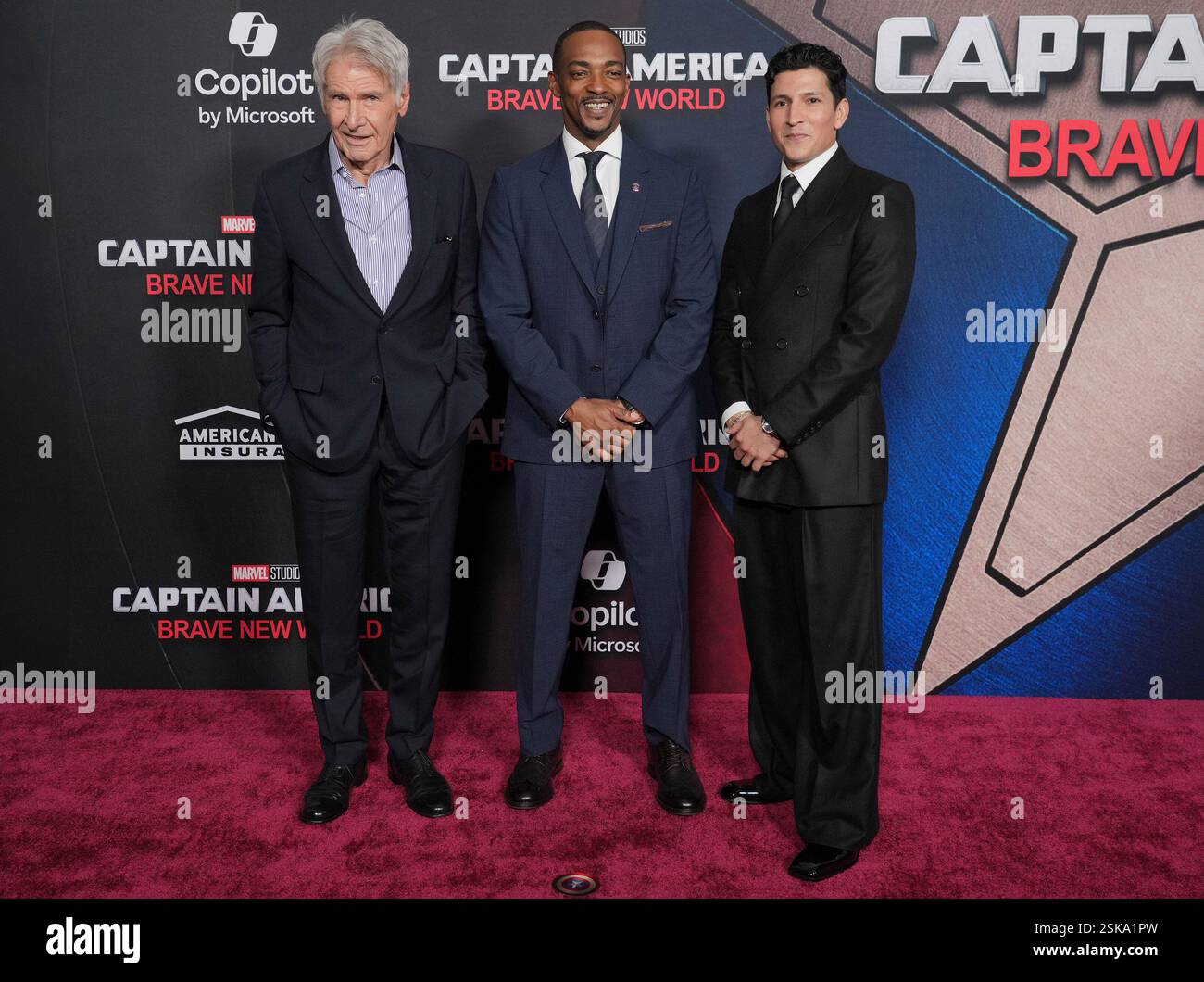 Los Angeles, USA. 11th Feb, 2025. (L-R) Harrison Ford, Anthony Mackie ...