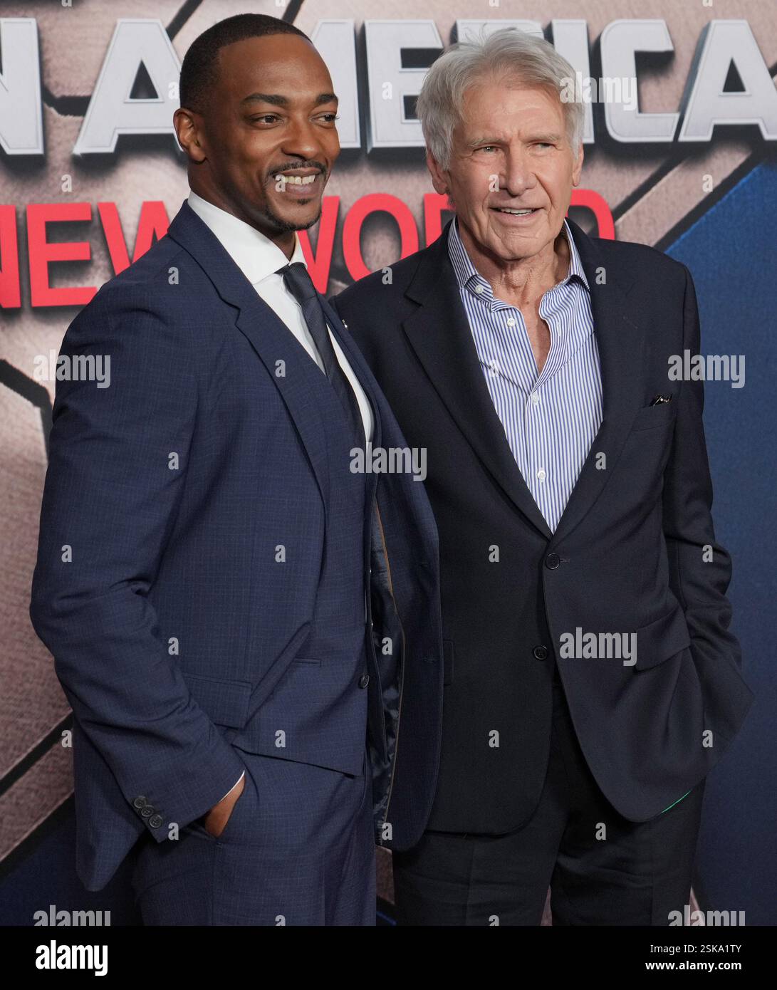 Los Angeles, USA. 11th Feb, 2025. (L-R) Anthony Mackie and Harrison ...