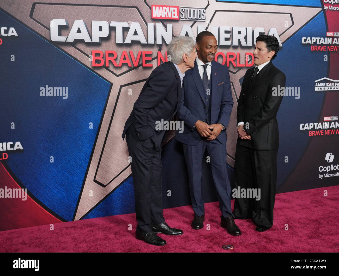 Los Angeles, USA. 11th Feb, 2025. (L-R) Harrison Ford, Anthony Mackie ...