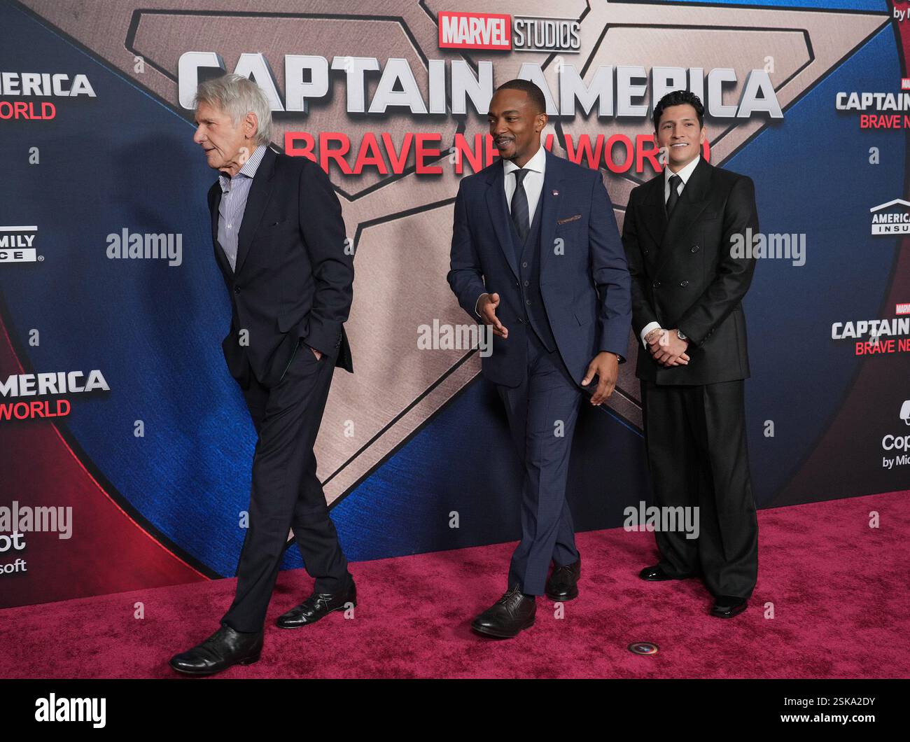 Los Angeles, USA. 11th Feb, 2025. (L-R) Harrison Ford, Anthony Mackie ...