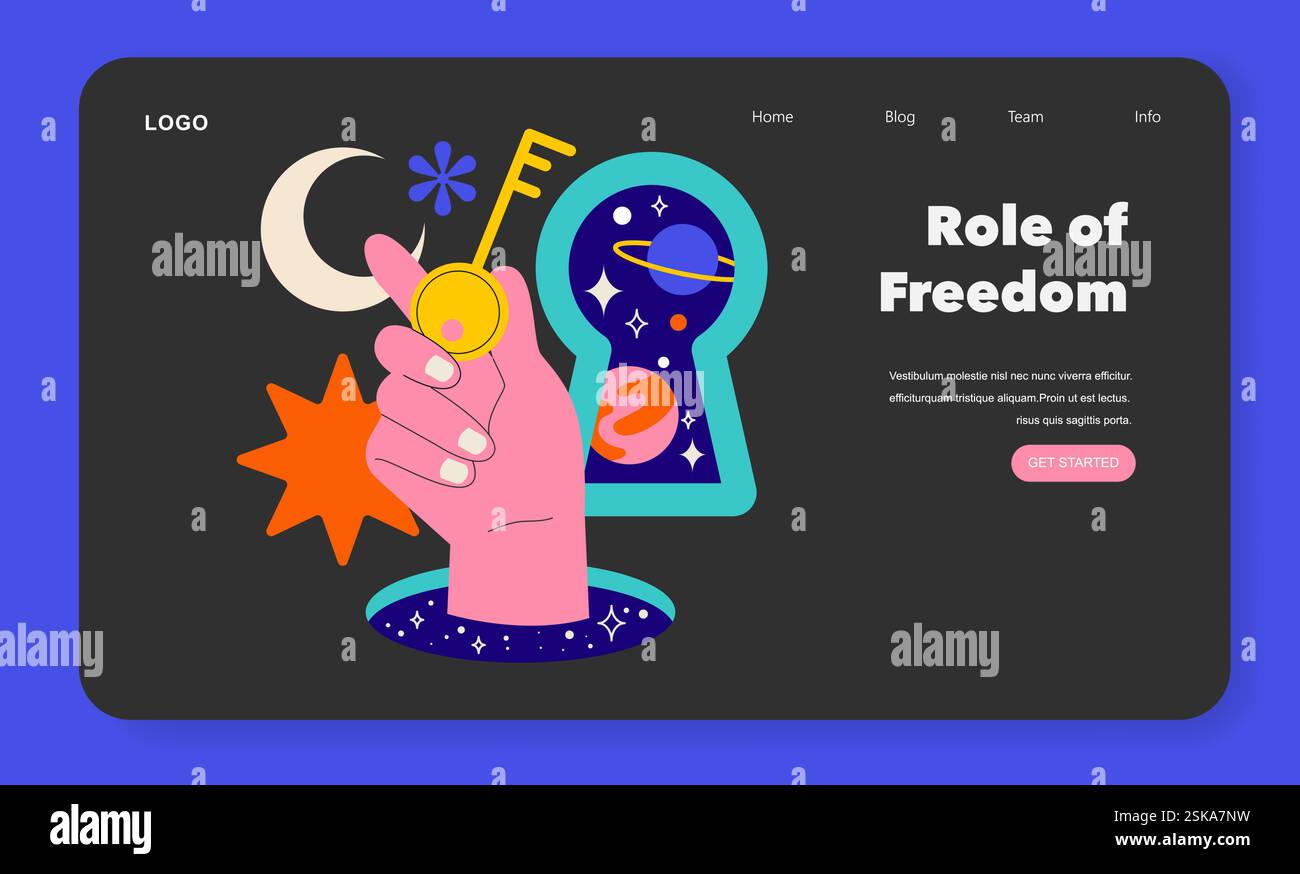 Logotherapy vector illustration. Explores the concept of freedom and ...