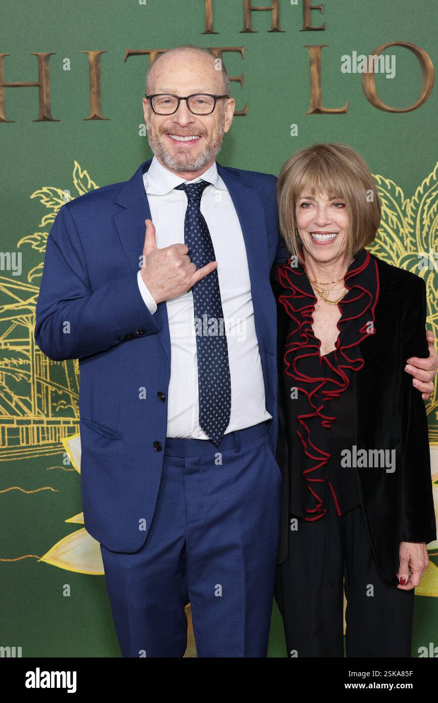 Los Angeles, USA. 11th Feb, 2025. Mark Kamine and Tana Kamine arrives ...