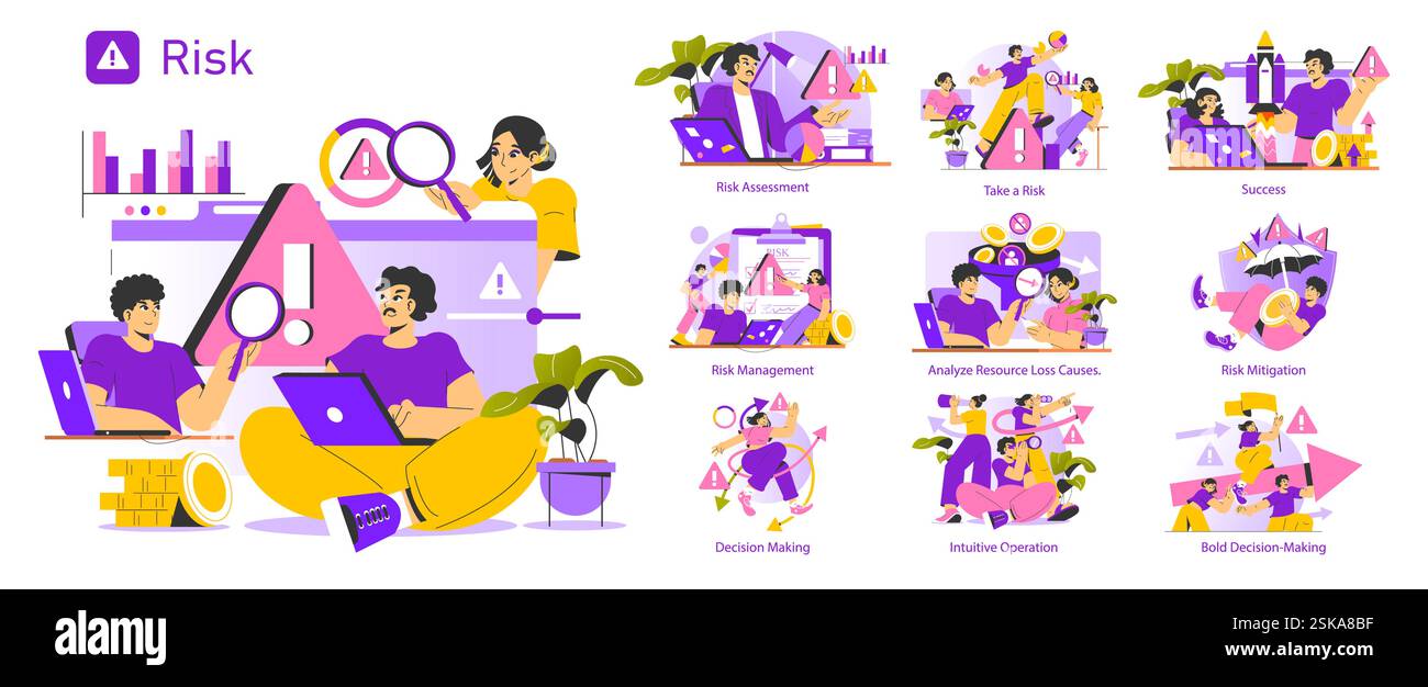 Risk concept. An exploration of risk management through various stages ...