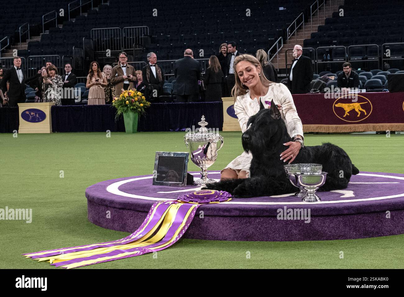 Monty, the Giant Schnauzer wins Best in Show with handler Kate Bernadin ...