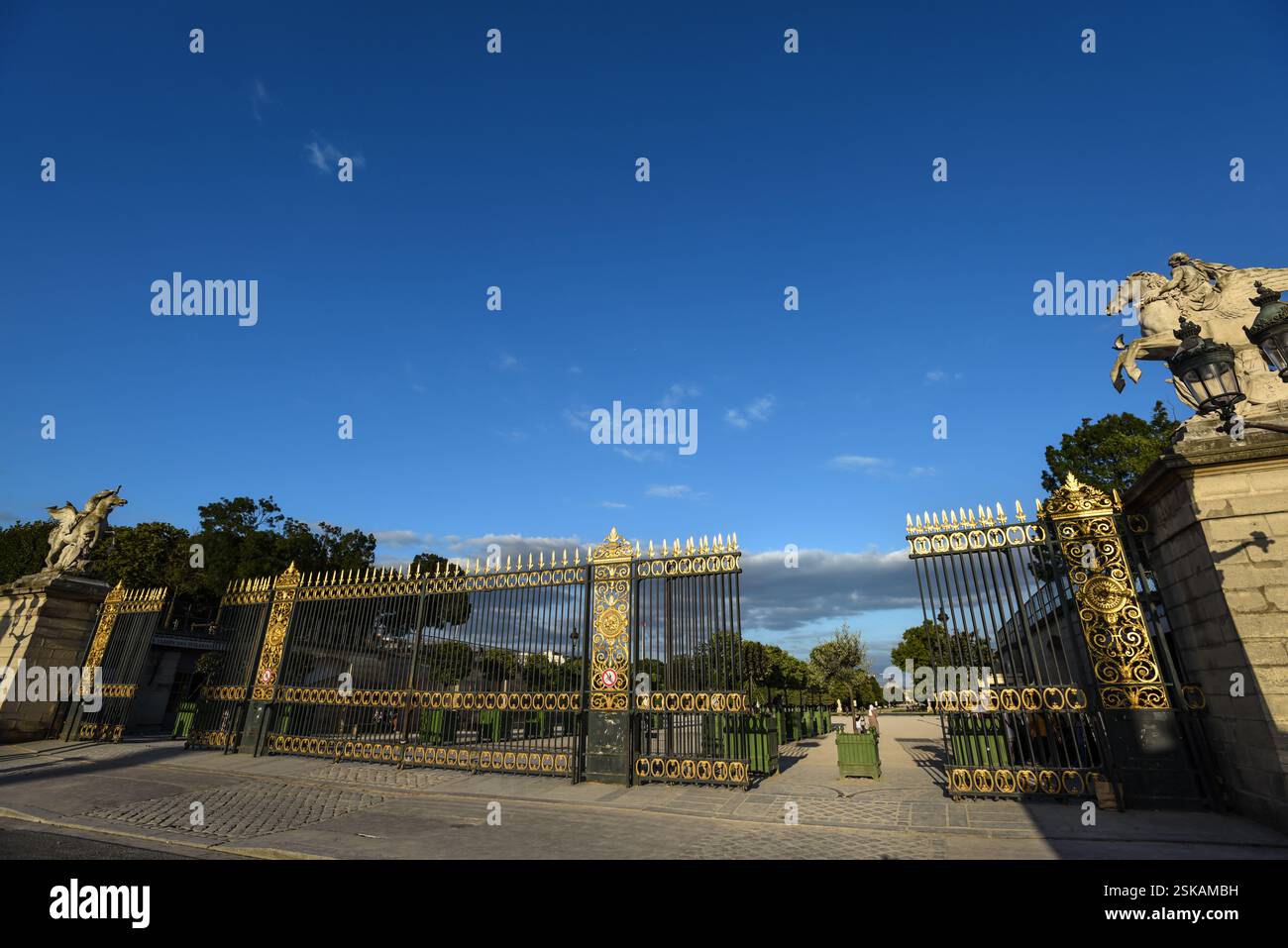 Ornate Entrance Gates of Jardin des Tuileries at Place de la Concorde ...