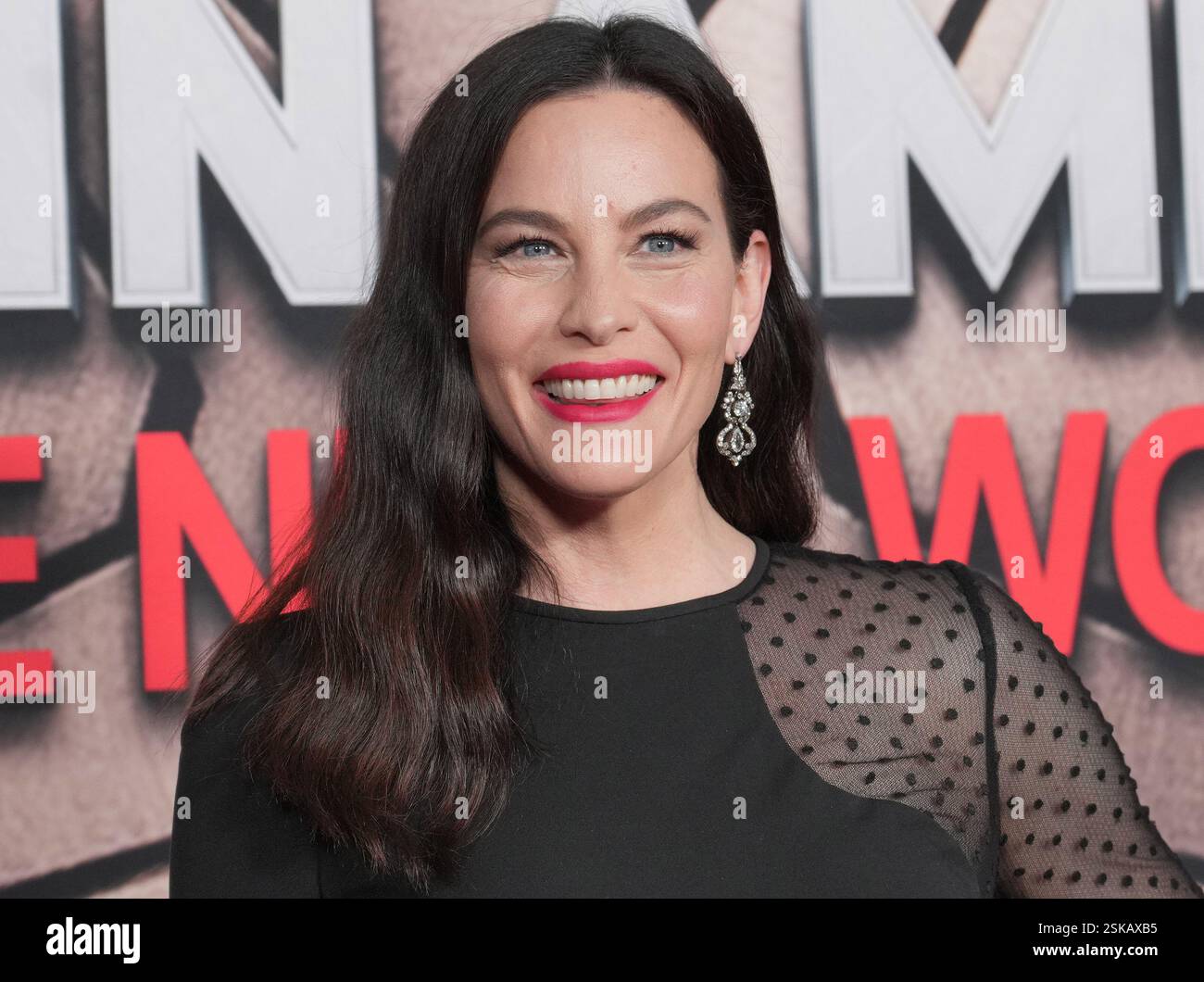 Los Angeles, USA. 11th Feb, 2025. Liv Tyler arrives at the Marvel ...