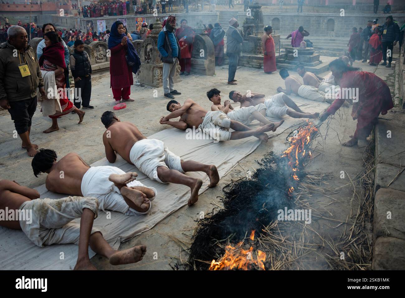 Bhaktapur, Bagmati, Nepal. 12th Feb, 2025. Nepalese Hindu devotees ...