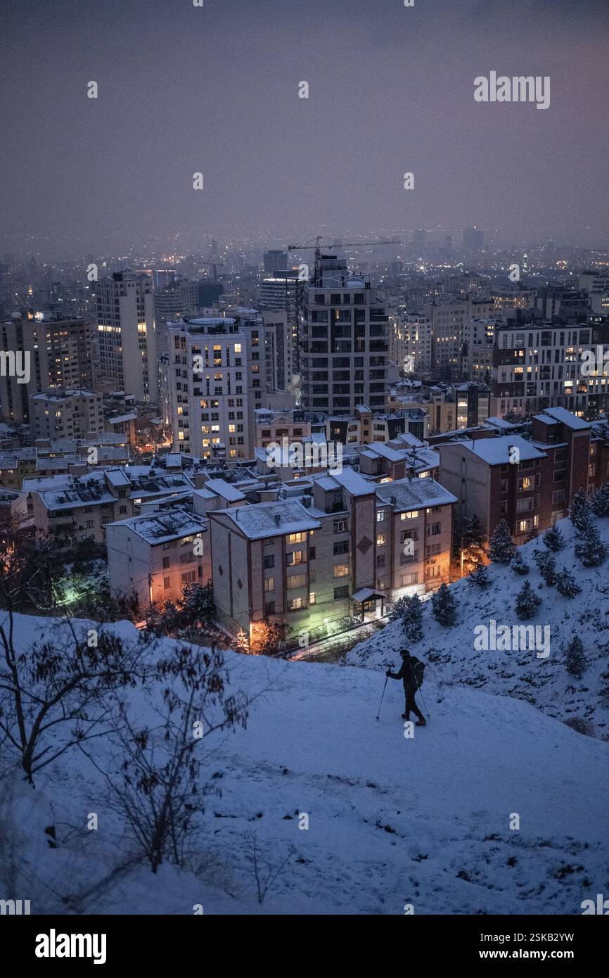 Teheran, Iran. 10th Feb, 2025. View of the skyline of the metropolis of ...