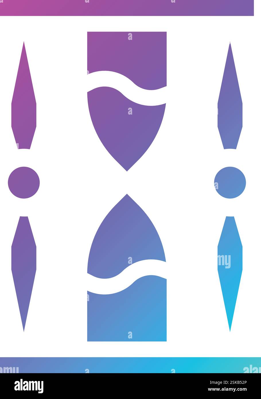Modern hourglass logo hi-res stock photography and images - Alamy