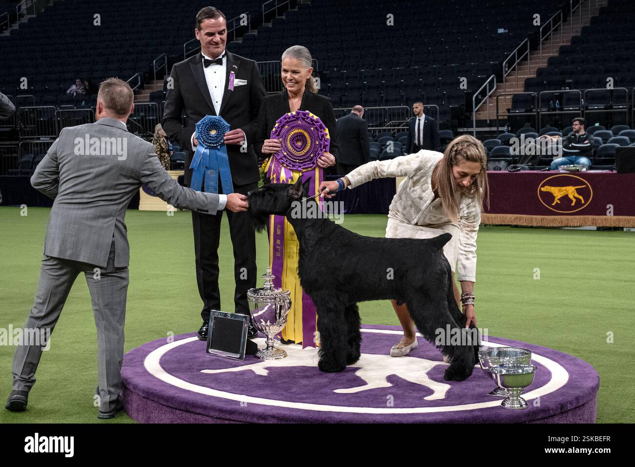 Monty, the Giant Schnauzer wins Best in Show with handler Kate Bernadin ...
