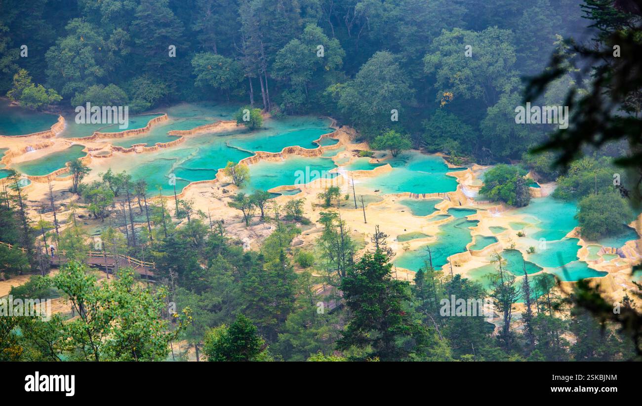 Sichuan Huanglong Yaochi and Spruce Forest Stock Photo - Alamy