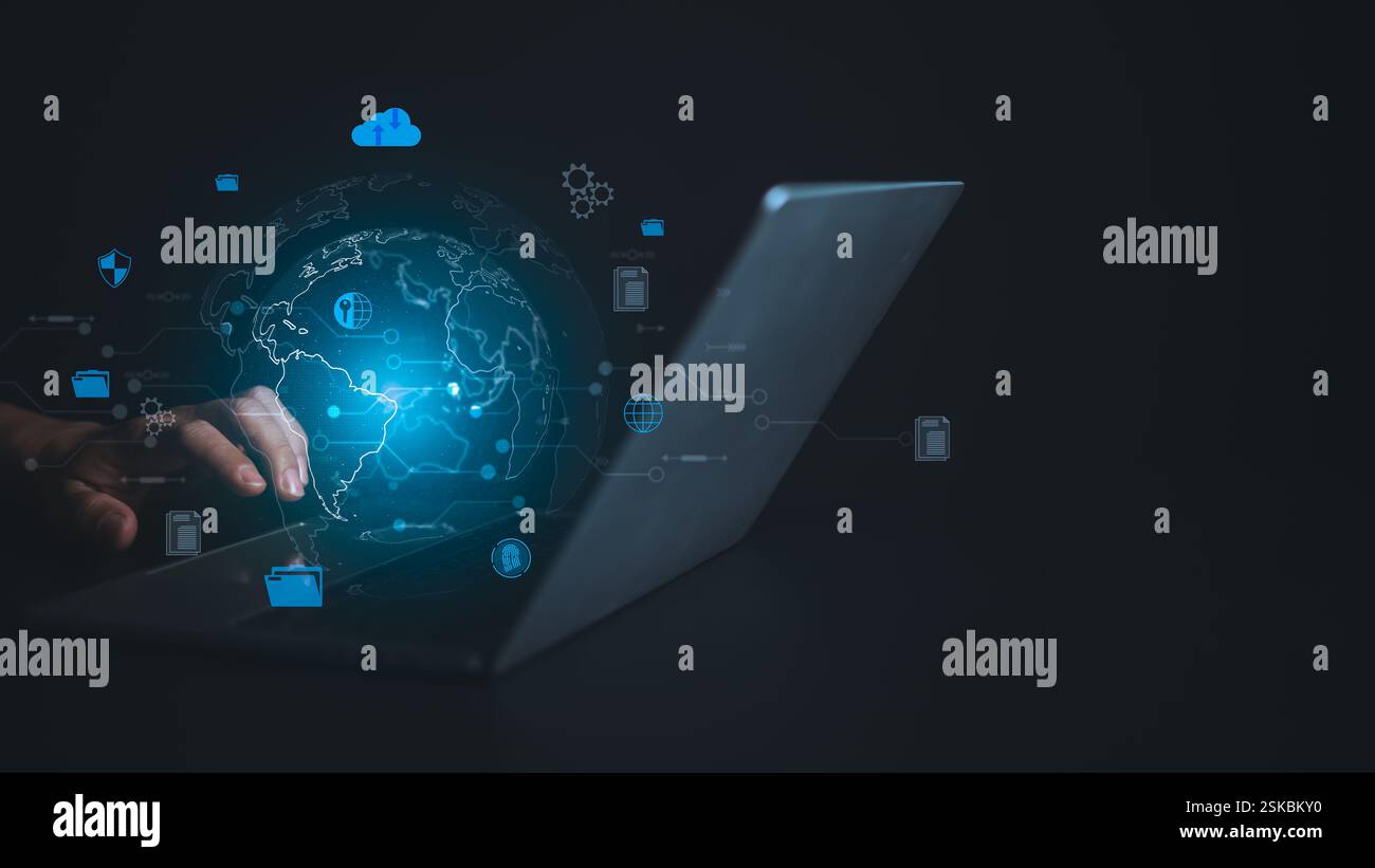 Digital technology, Internet network connection, Big data, Digital marketing IoT internet of ...