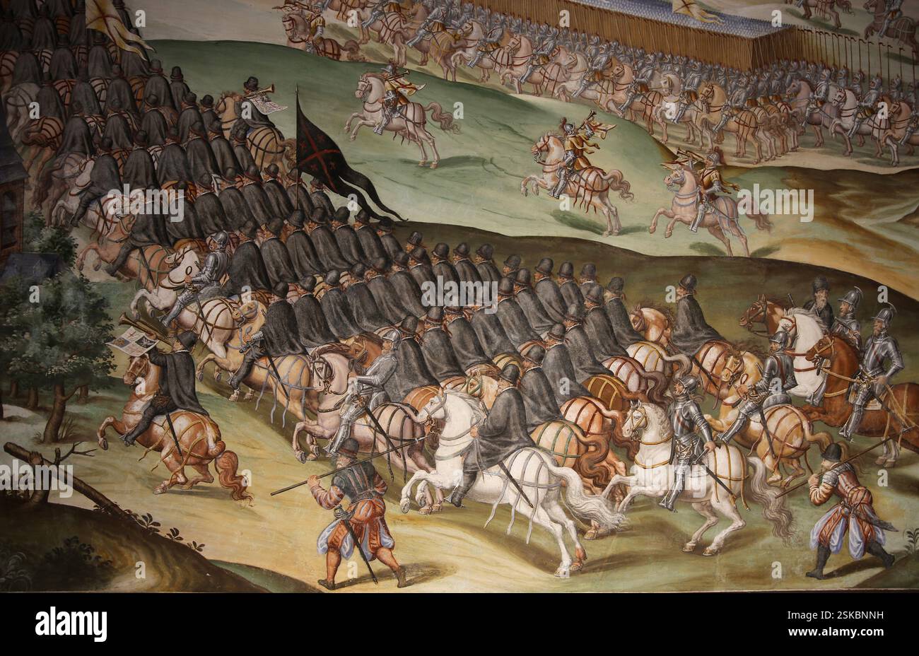 Spain. Room of the battles. Monastery of El Escorial. Battle of Saint ...