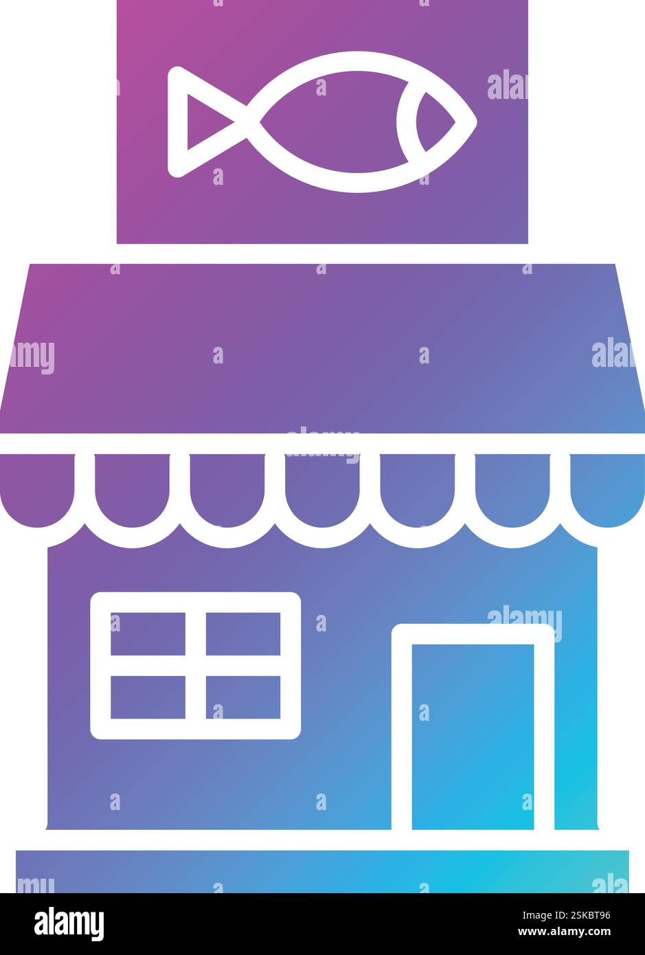 Fish shop Vector Icon Design Illustration Stock Vector Image & Art - Alamy
