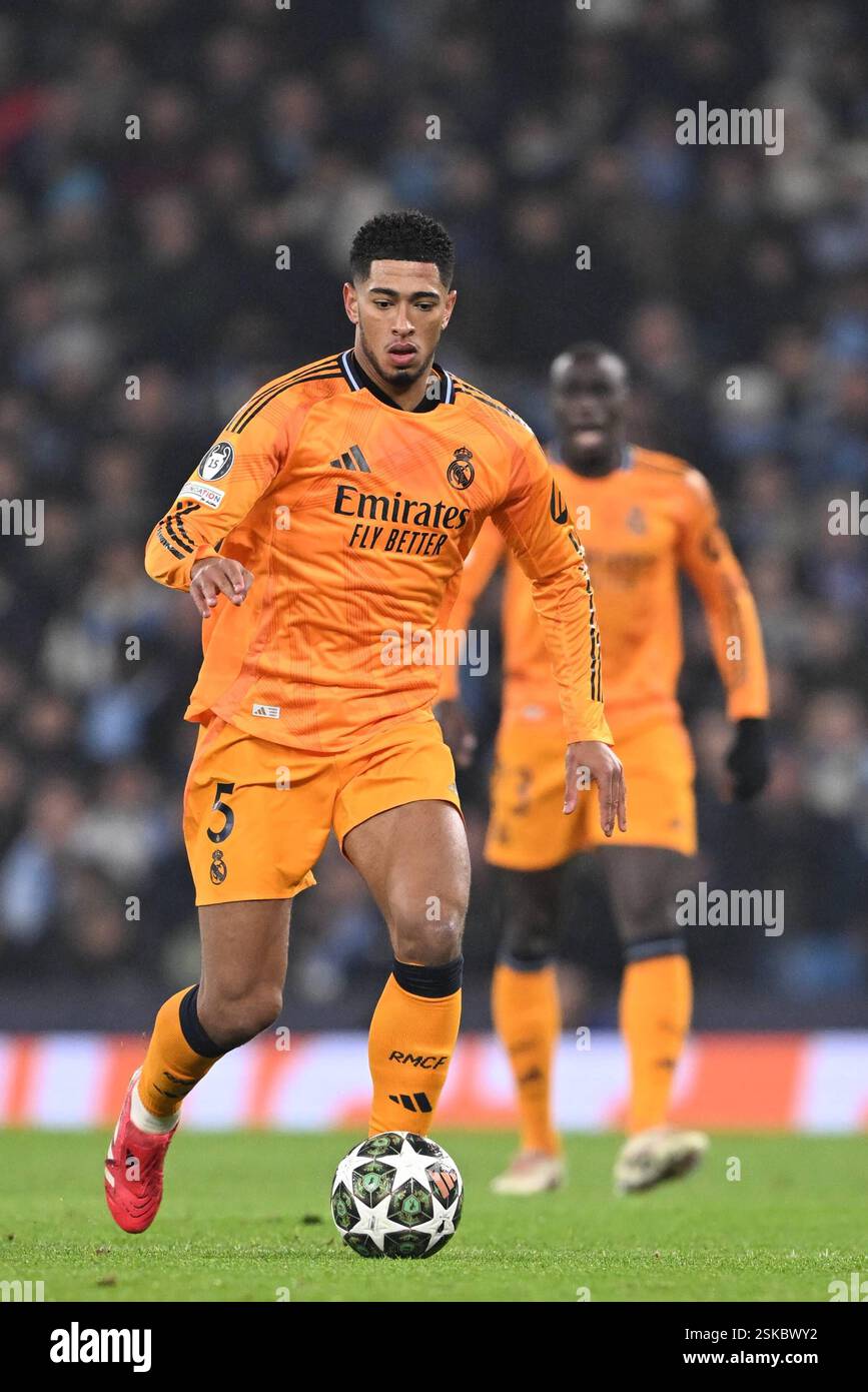 Manchester, UK. 11th Feb, 2025. Jude Bellingham of Real Madrid during ...
