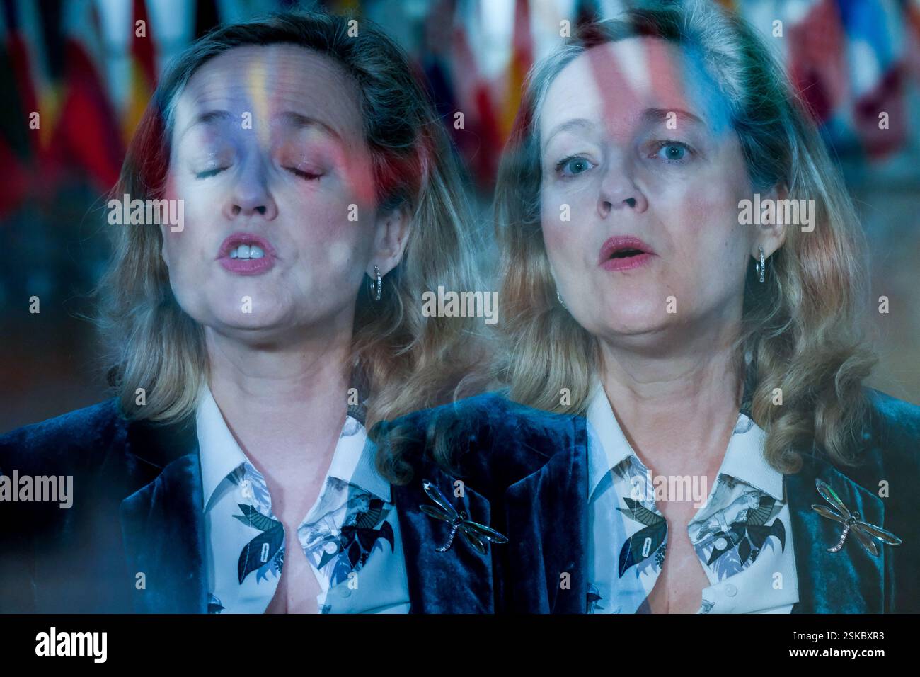 President of the European Investment Bank (EIB) Nadia CALVINO during ...