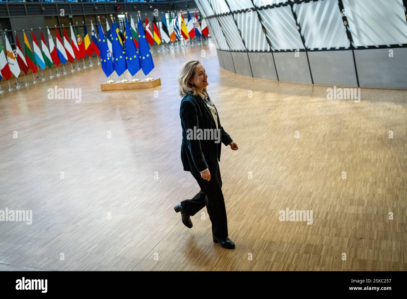President of the European Investment Bank (EIB) Nadia CALVINO during ...
