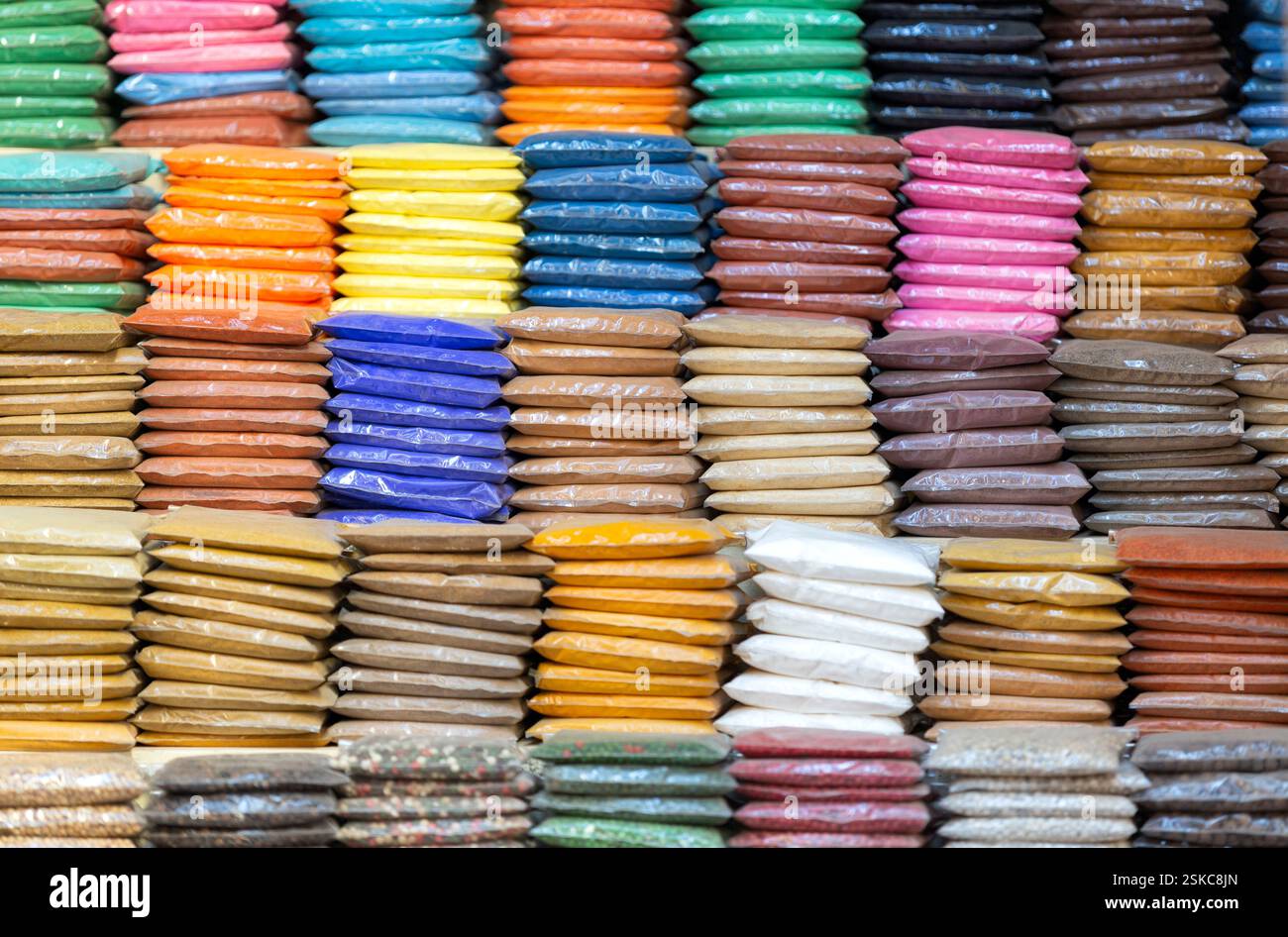 A colorful powder for food in Nubian village in Aswan Egypt Stock Photo ...