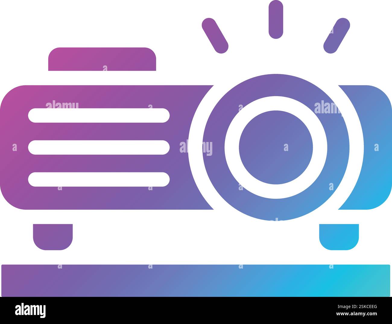 Projector Vector Icon Design Illustration Stock Vector Image & Art - Alamy